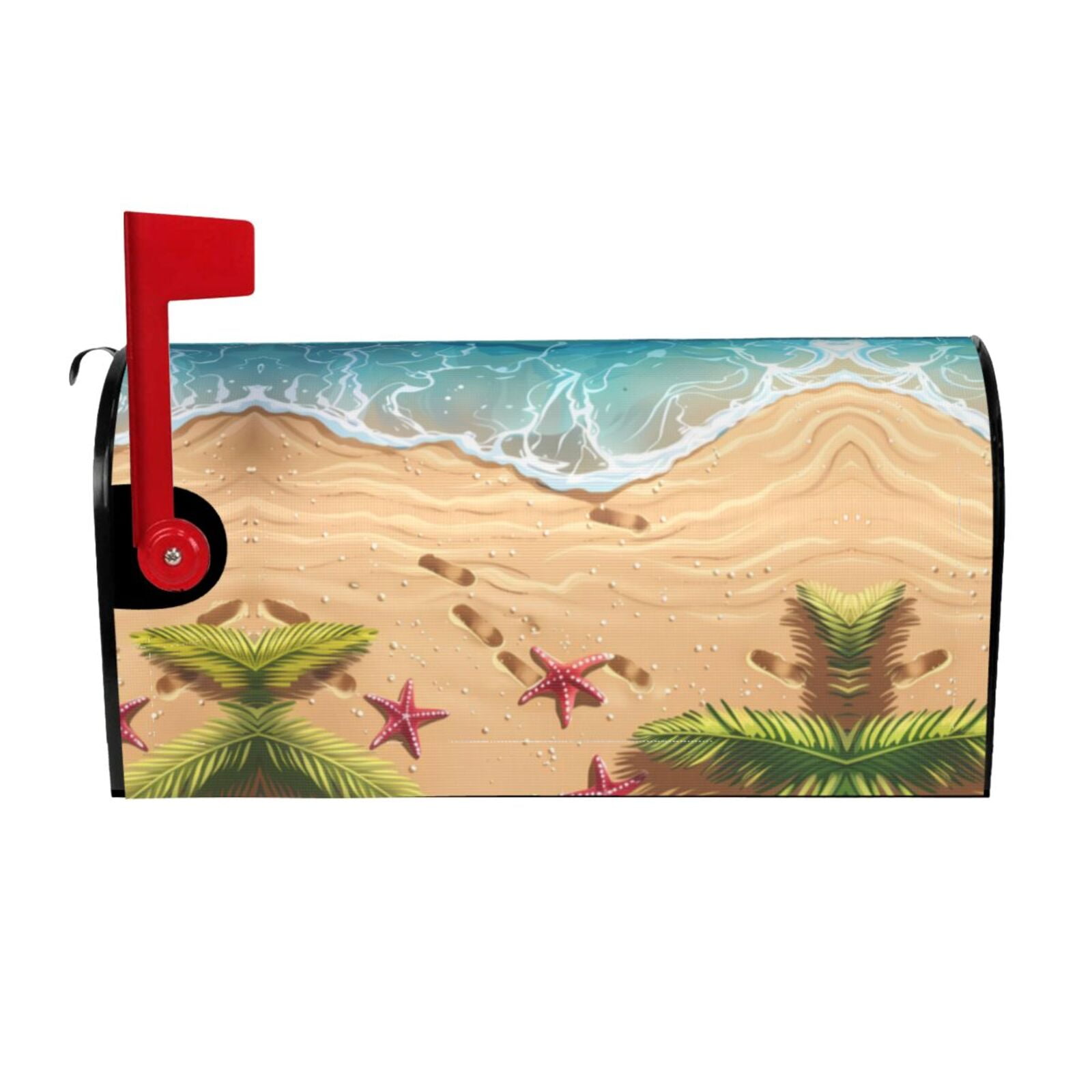 Mailbox Covers Magnetic Standard Size - Tropical Beach With Starfish ...
