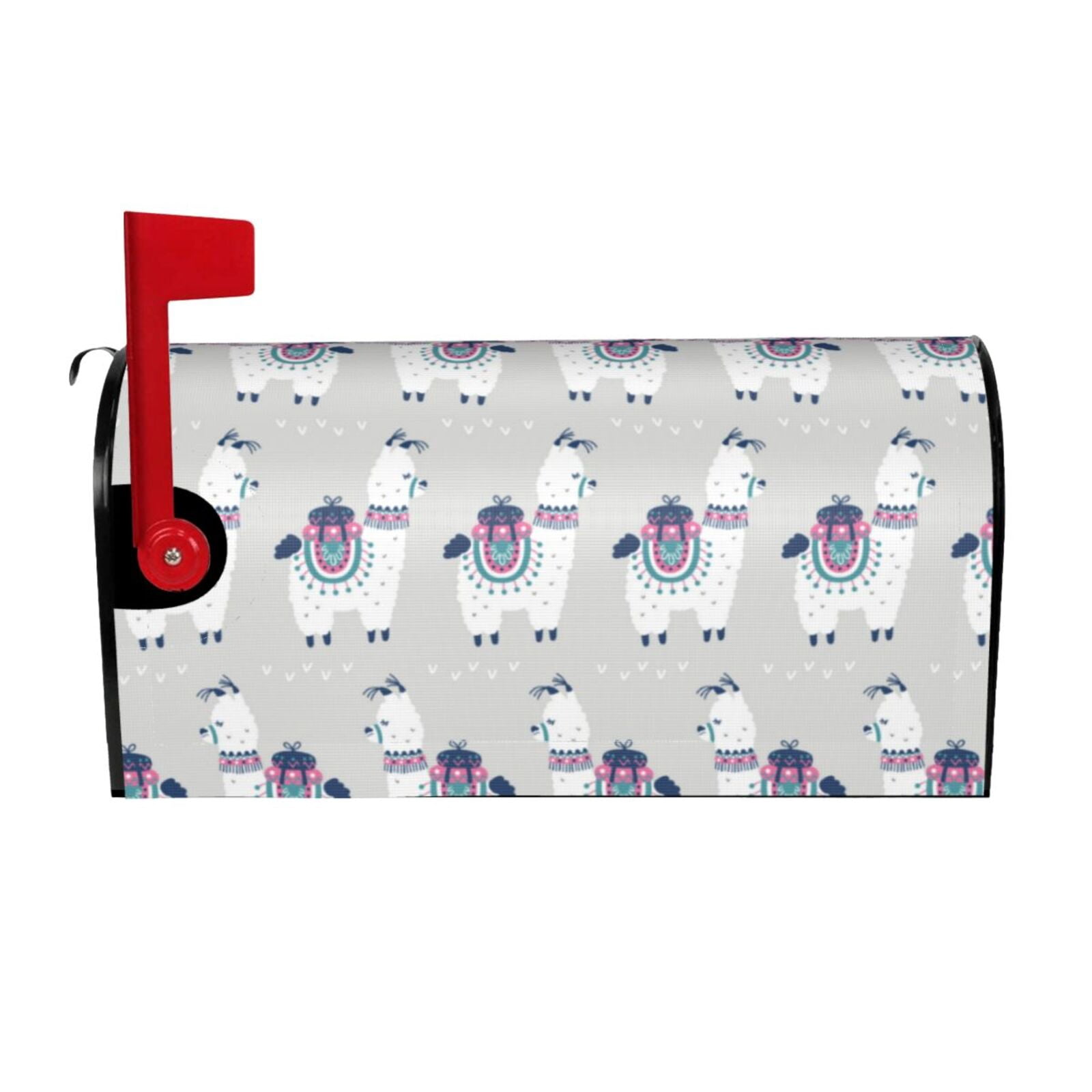 Mailbox Covers Magnetic Standard Size - Tropical Cute Cartoon Alpacas ...
