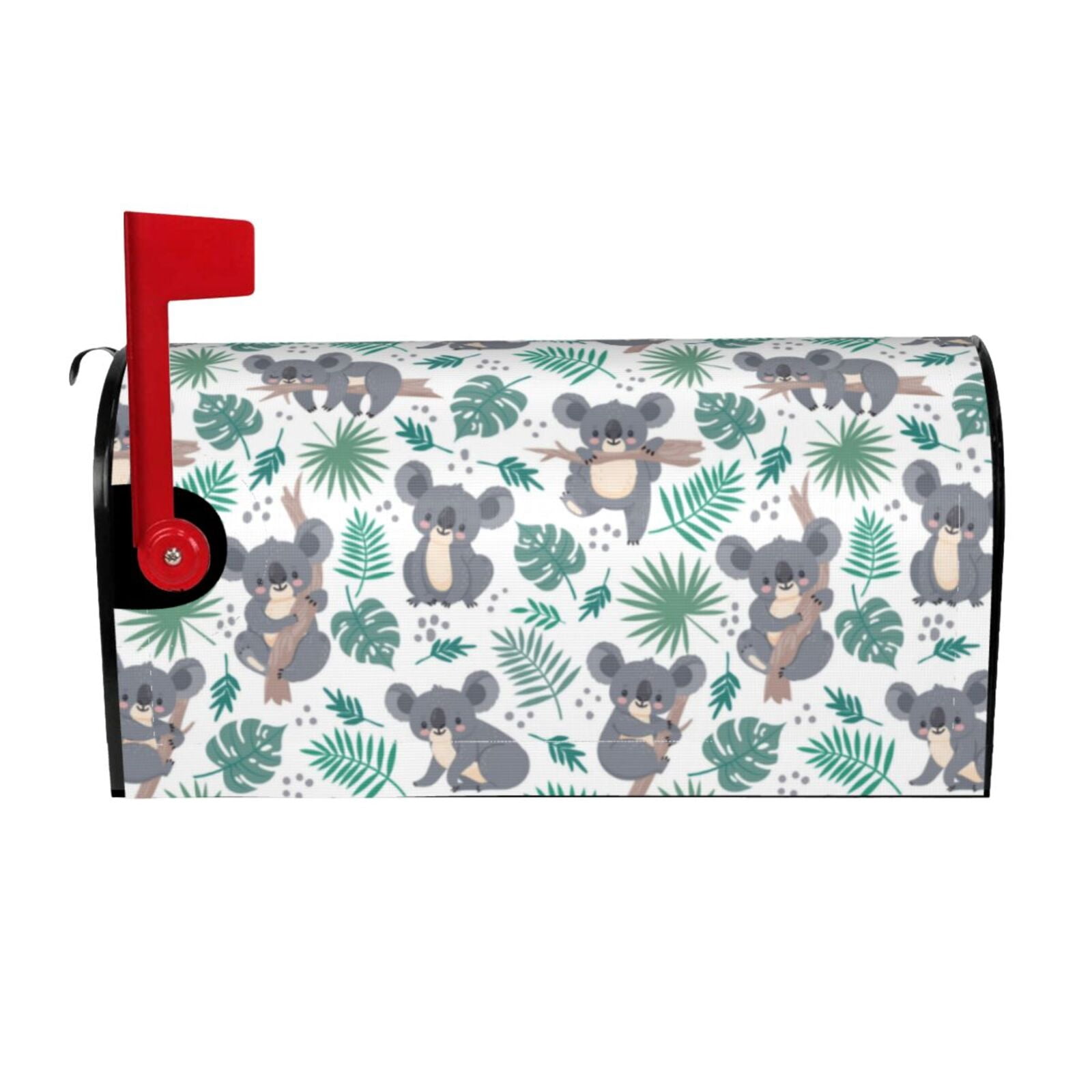 Mailbox Covers Magnetic Standard Size - Tropical Koala Gray Green ...
