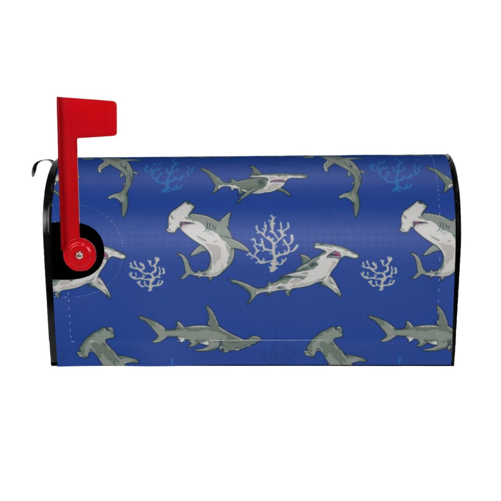 Mailbox Covers Magnetic Standard Size - Undersea coral hammerhead shark ...