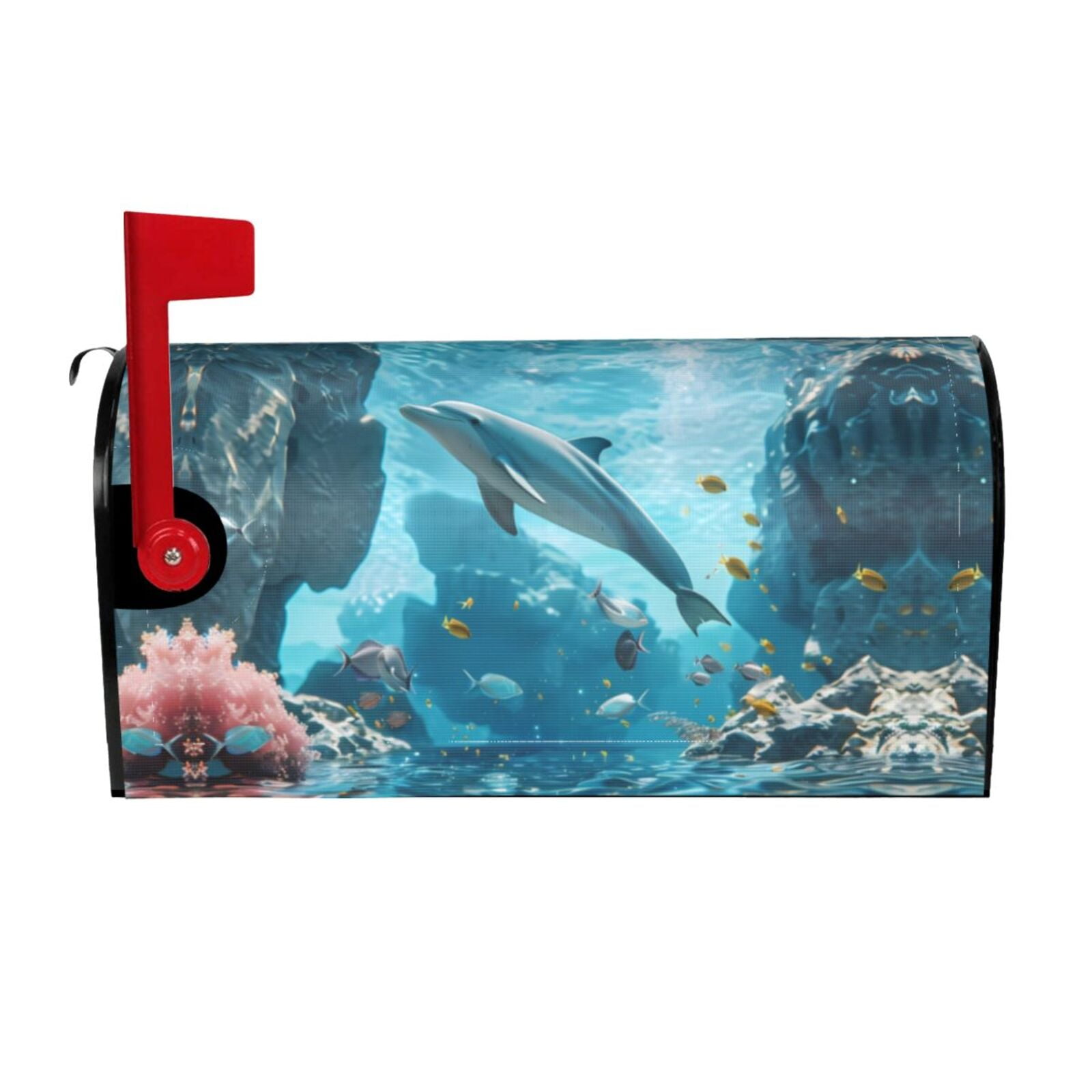 Mailbox Covers Magnetic Standard Size - Underwater Dolphin Scene ...