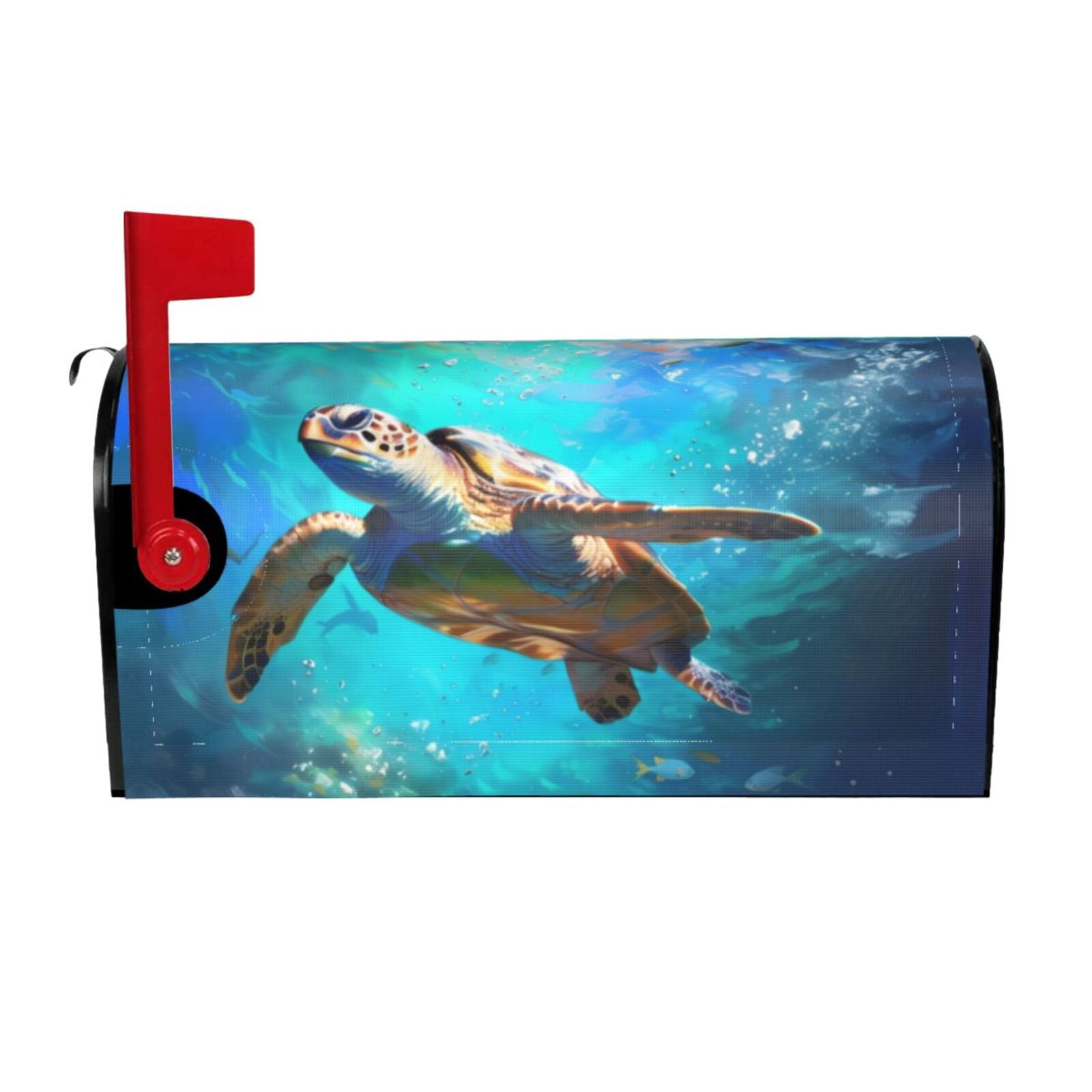 Mailbox Covers Magnetic Standard Size - Underwater Fish Turtle ...