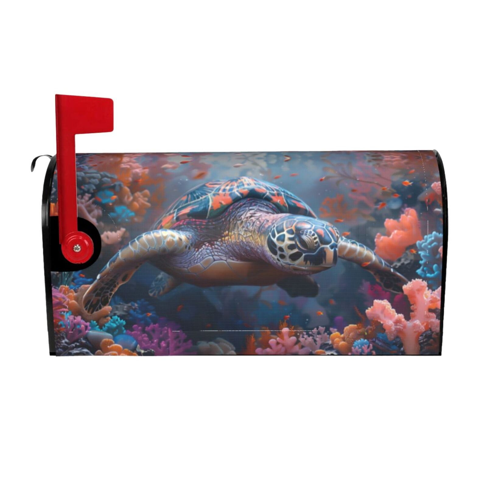 Mailbox Covers Magnetic Standard Size - Underwater Lazy Turtle ...