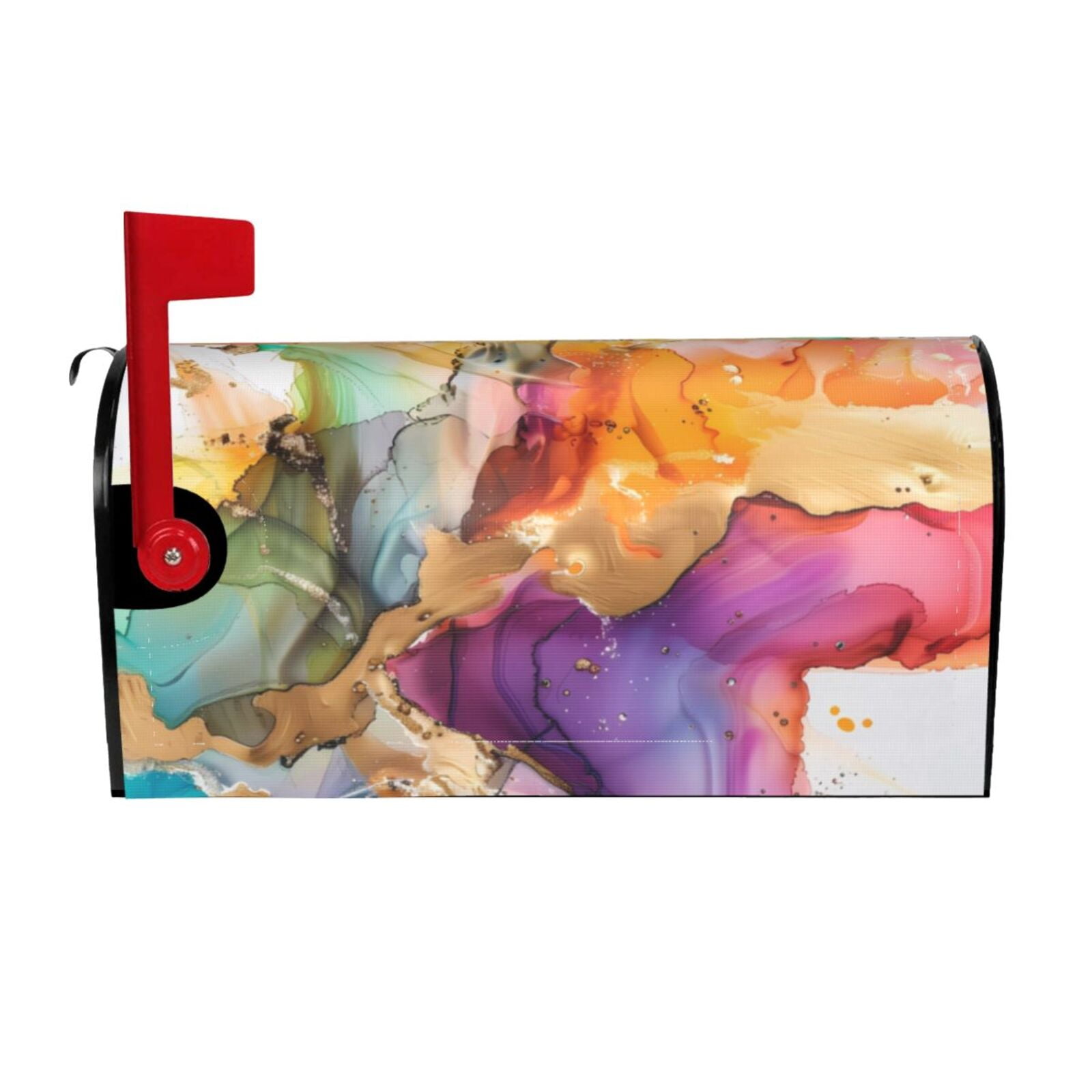 Mailbox Covers Magnetic Standard Size - Vibrant Abstract Color Splash ...