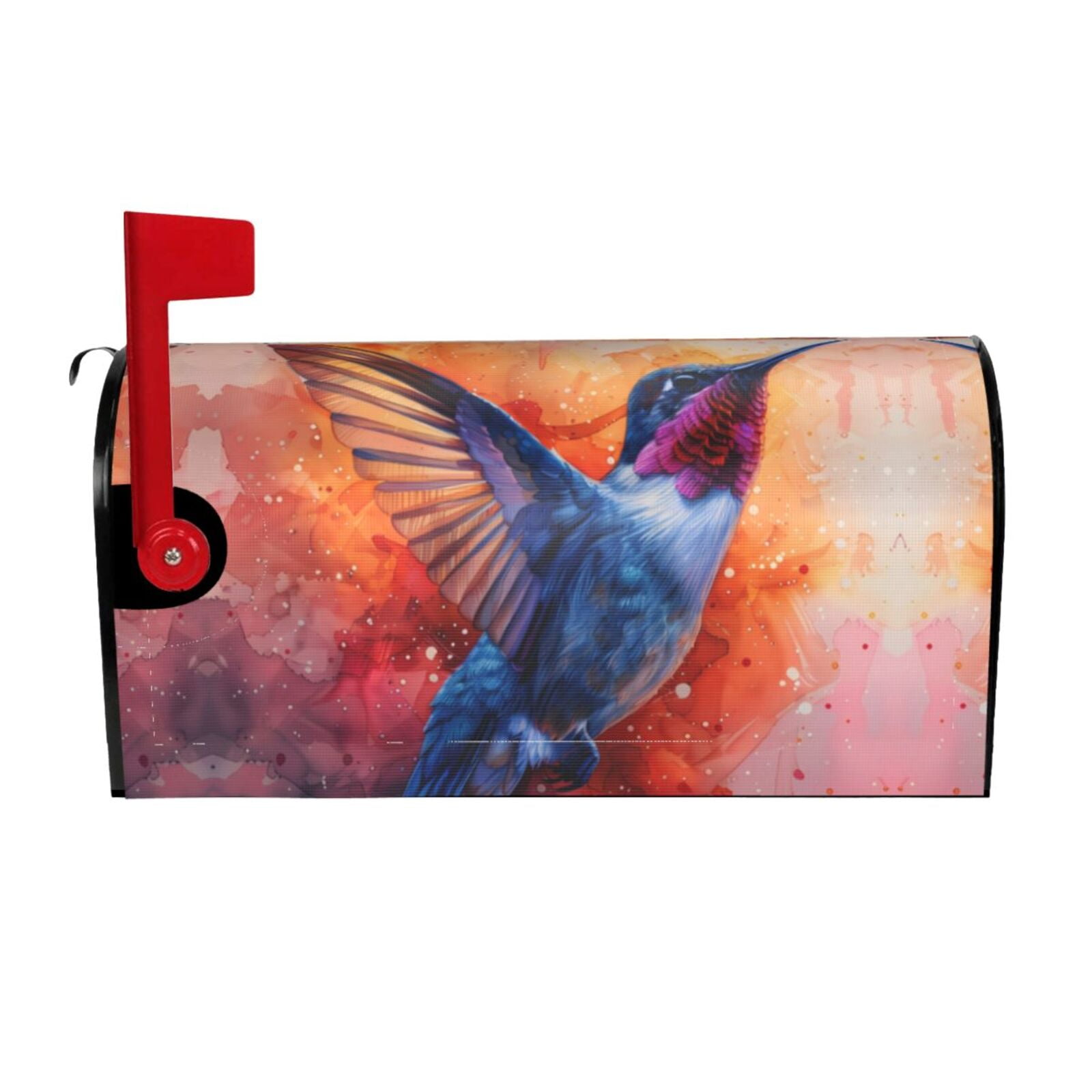 Mailbox Covers Magnetic Standard Size - Vibrant Hummingbird Watercolor ...