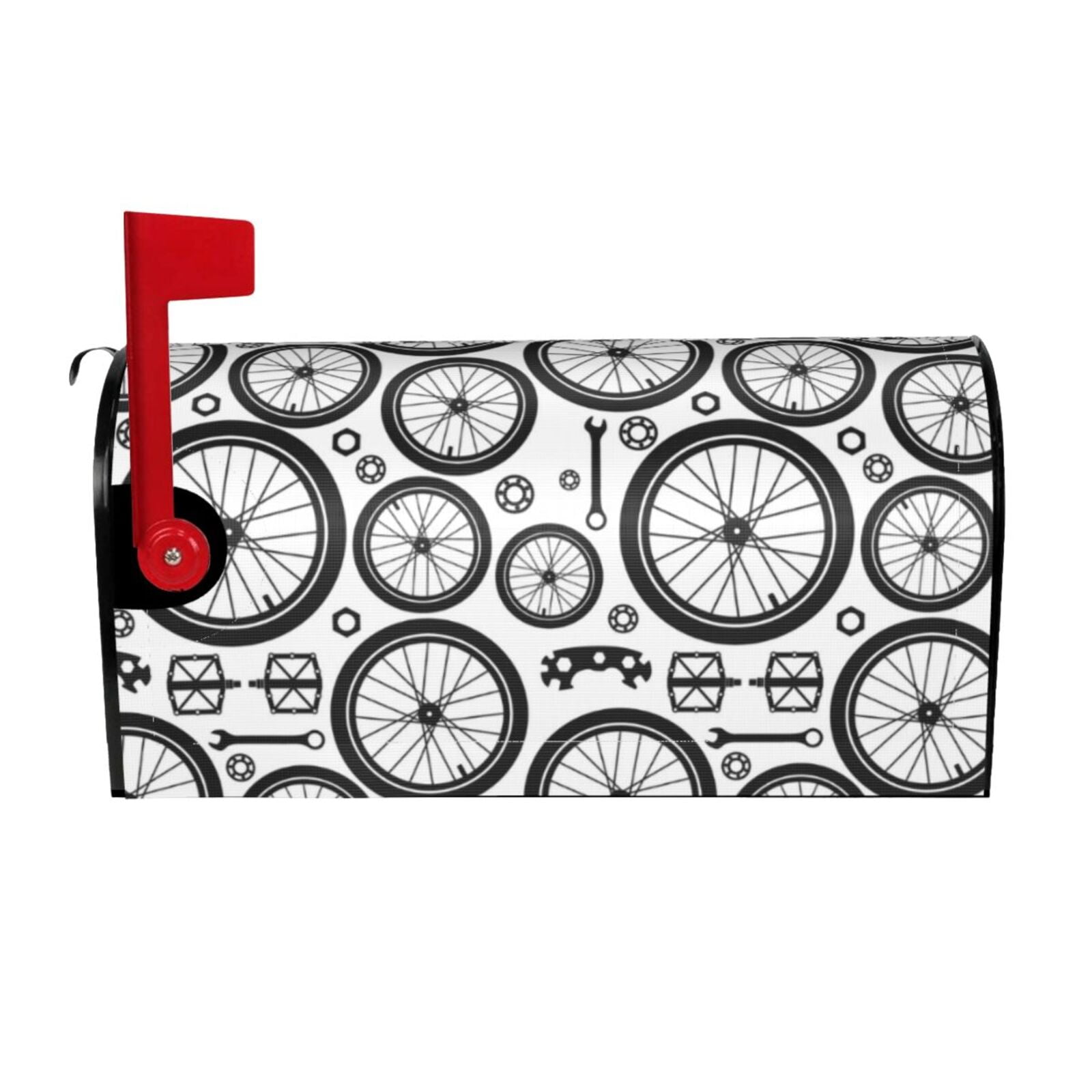 Mailbox Covers Magnetic Standard Size - Vintage Bike wheel Pattern ...