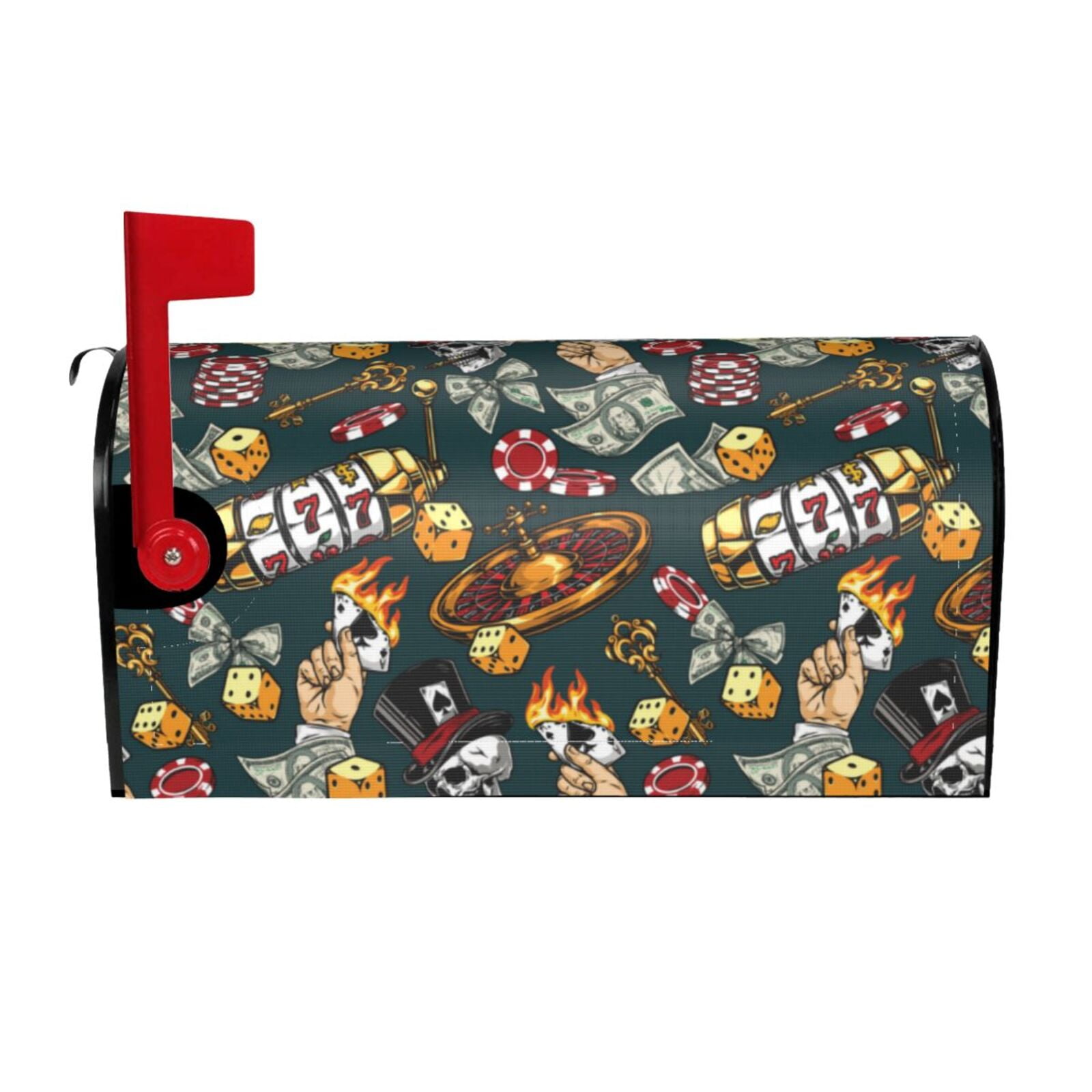 Mailbox Covers Magnetic Standard Size - Vintage Casino Chips Waterproof ...