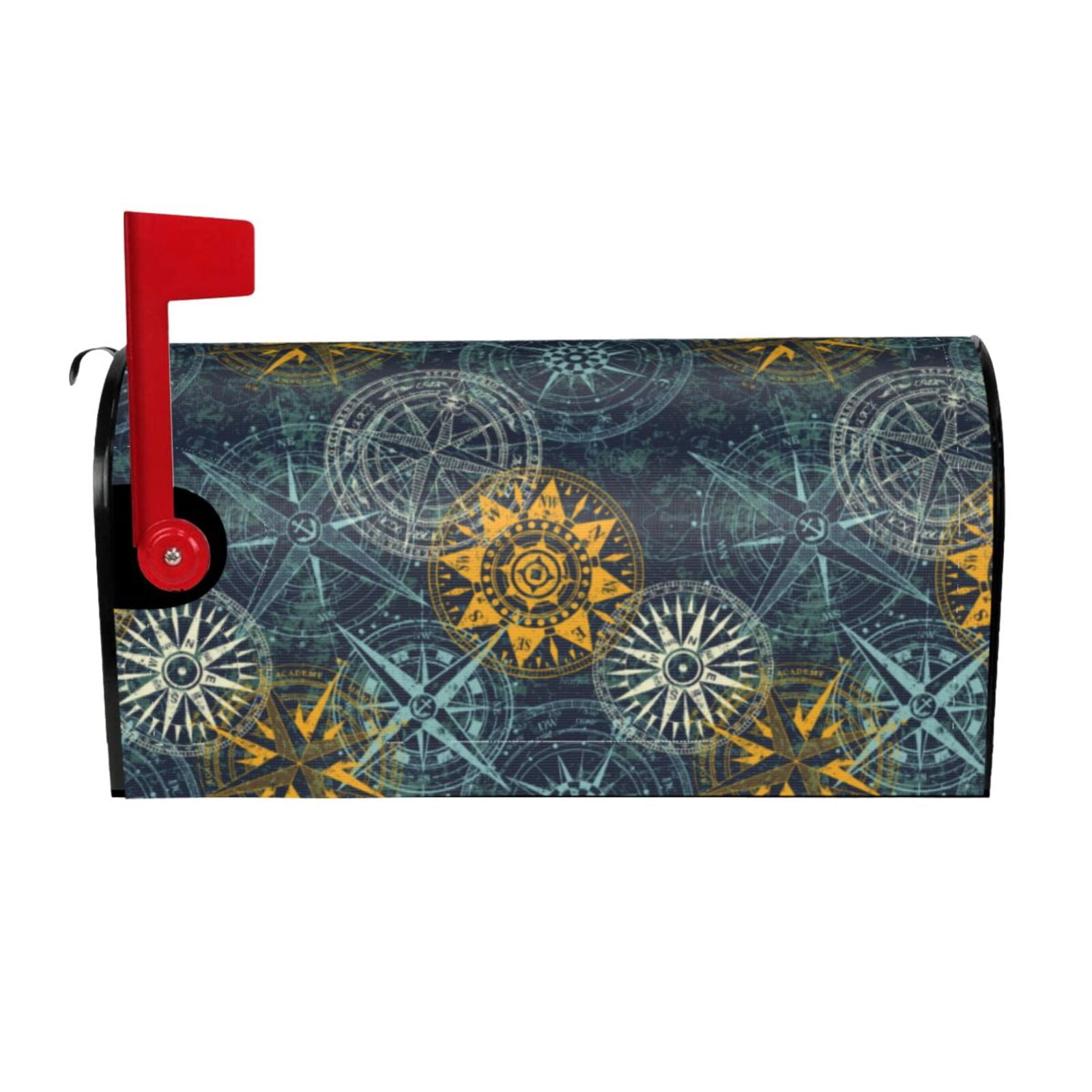 Mailbox Covers Magnetic Standard Size - Vintage Compass Waterproof ...
