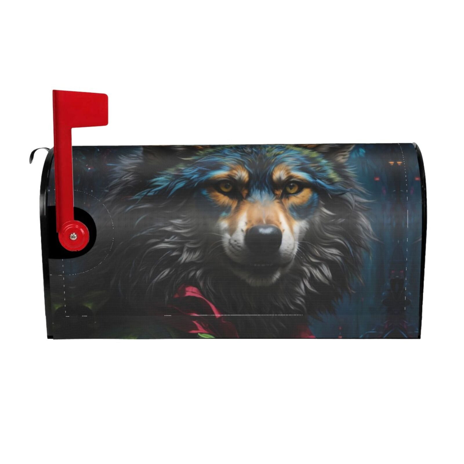 Mailbox Covers Magnetic Standard Size - Vintage Wolf Warrior Waterproof ...