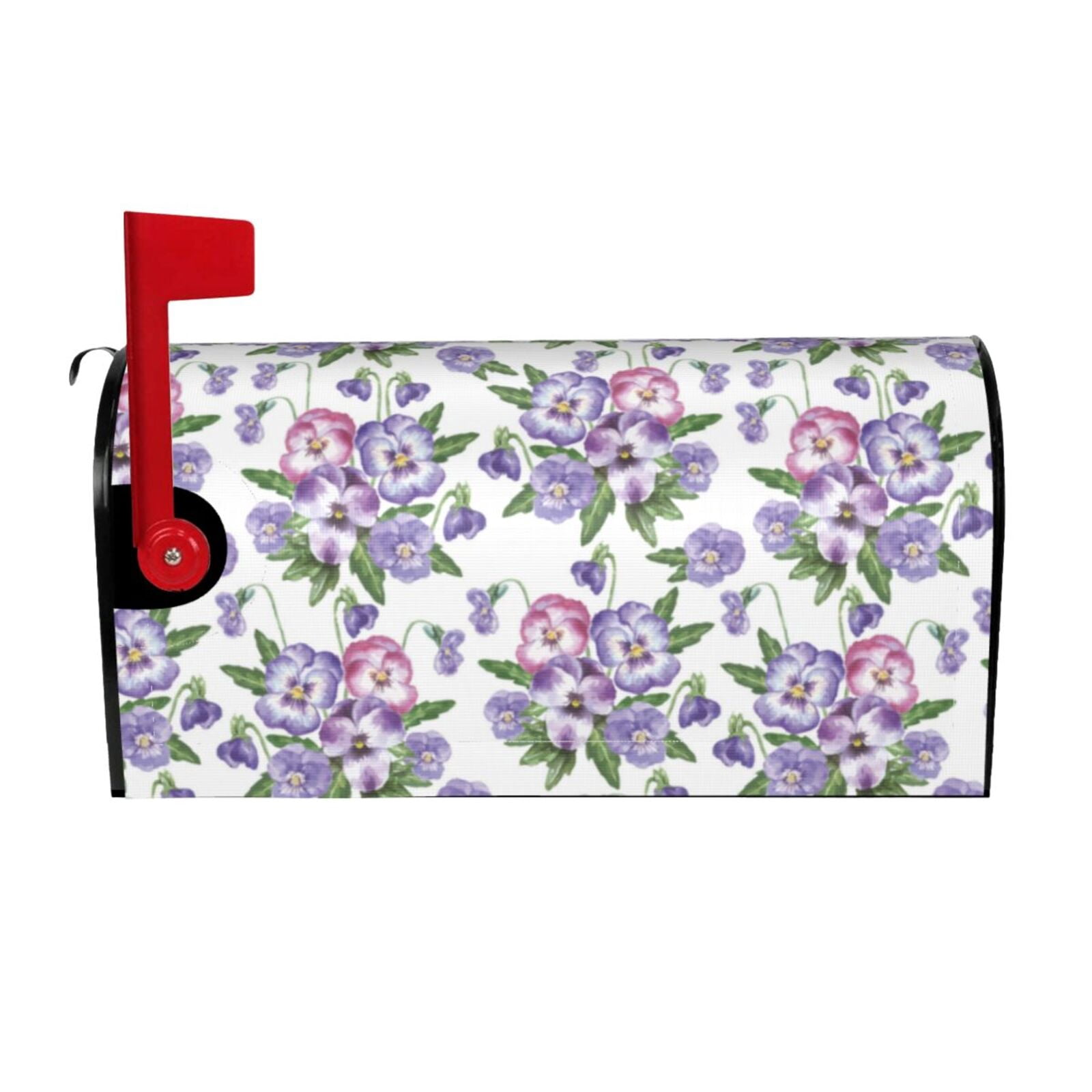 Mailbox Covers Magnetic Standard Size - Violets Flowers Purple Pink ...