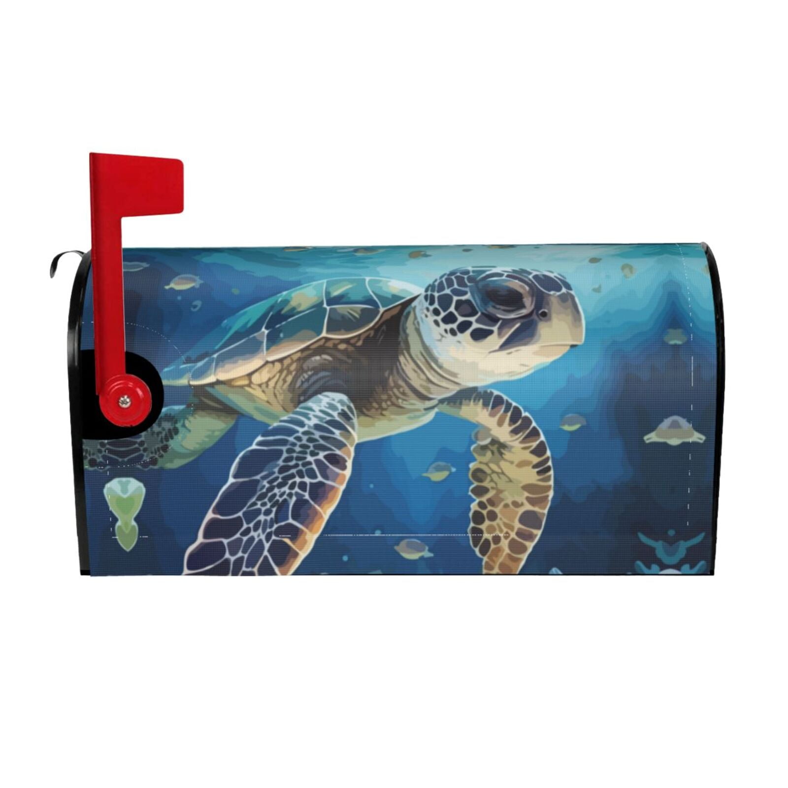 Mailbox Covers Magnetic Standard Size - Watercolor Turtle Waterproof ...