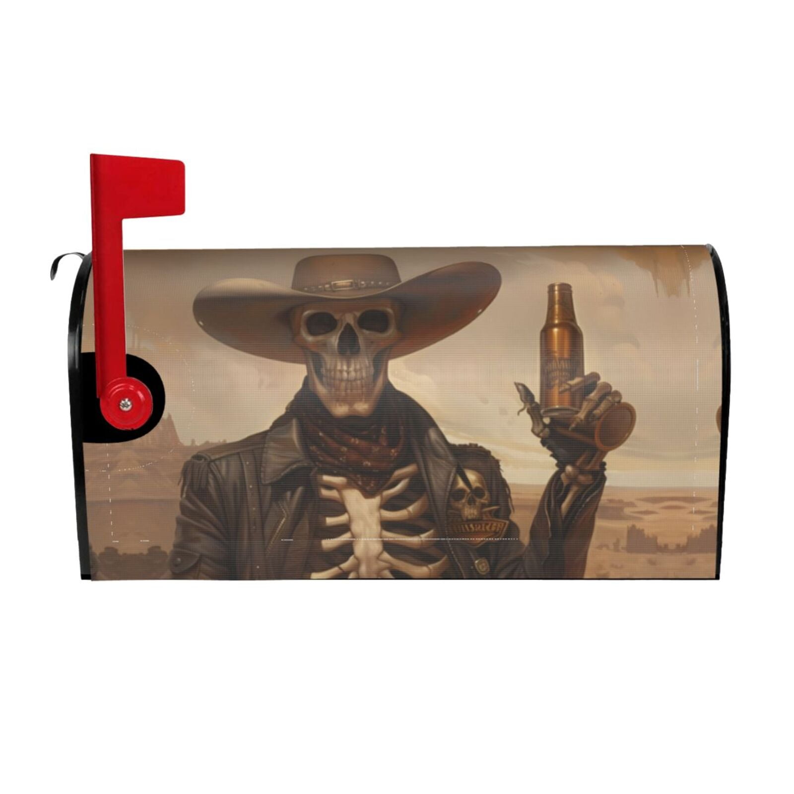Mailbox Covers Magnetic Standard Size - Western Skull Cowboy Waterproof ...