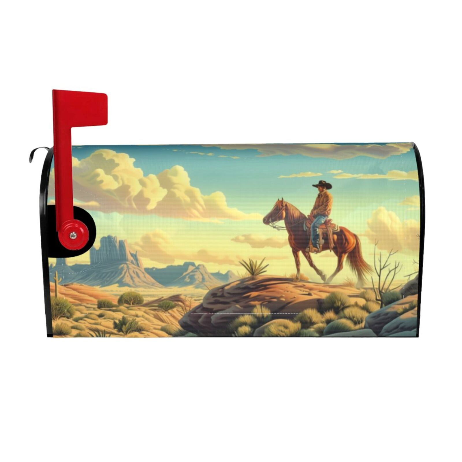 Mailbox Covers Magnetic Standard Size - Western Sky Desert Cowboy ...