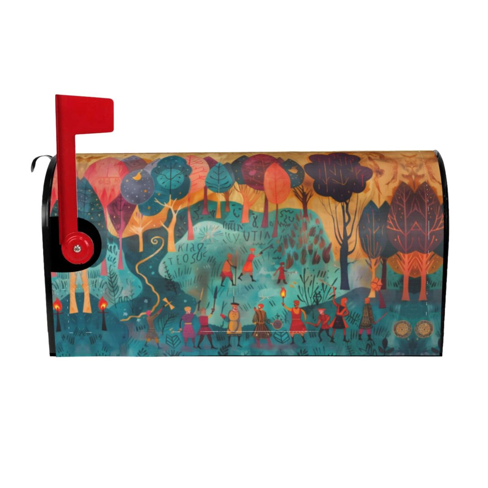 Mailbox Covers Magnetic Standard Size - Whimsical Forest Scene ...
