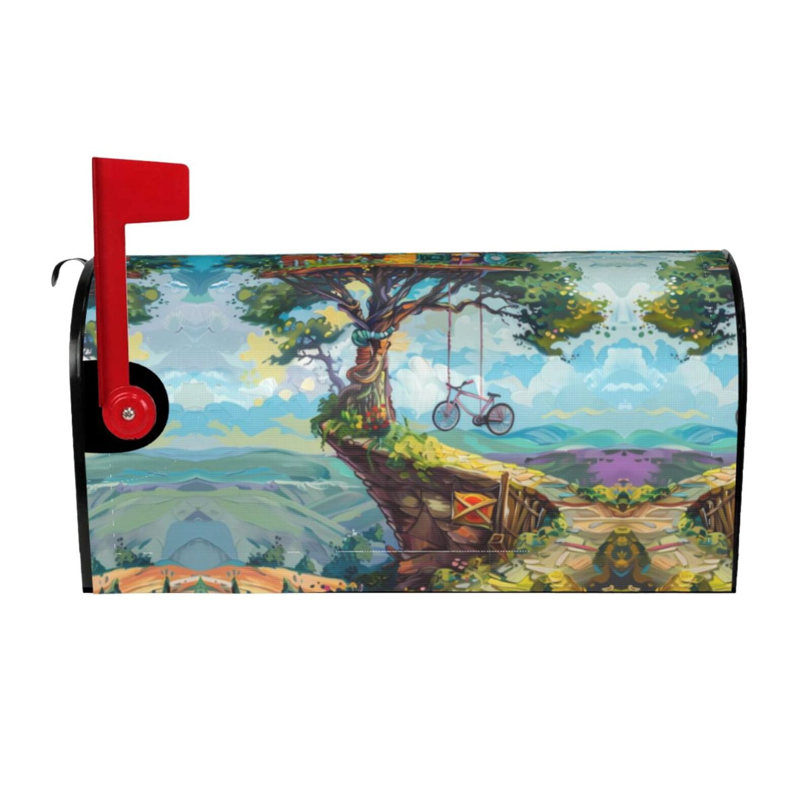 Mailbox Covers Magnetic Standard Size - Whimsical Treehouse Painting ...