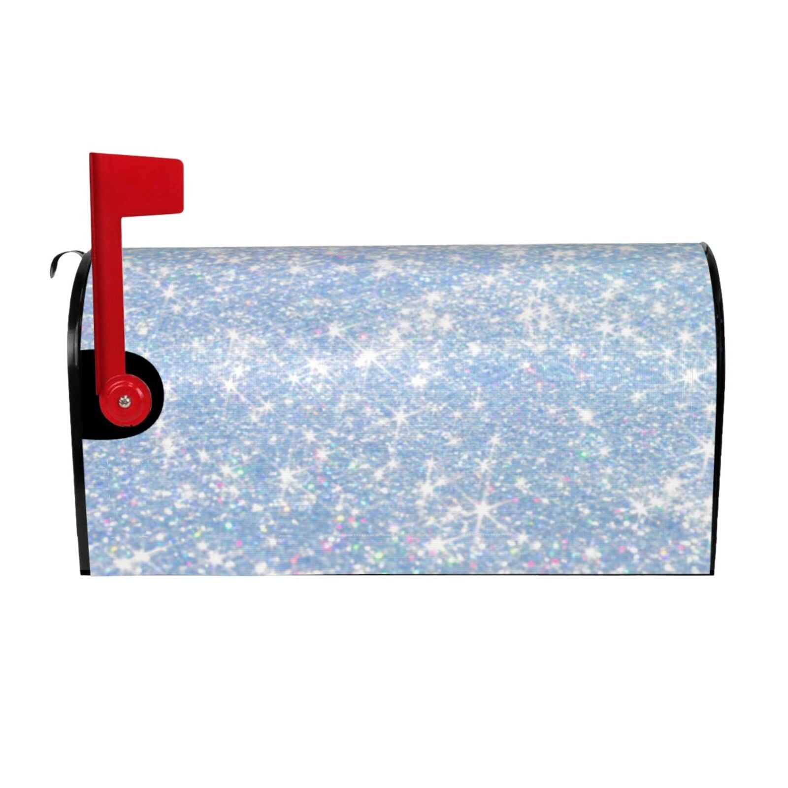 Mailbox Covers Magnetic Standard Size - White Bule Glitter Waterproof ...