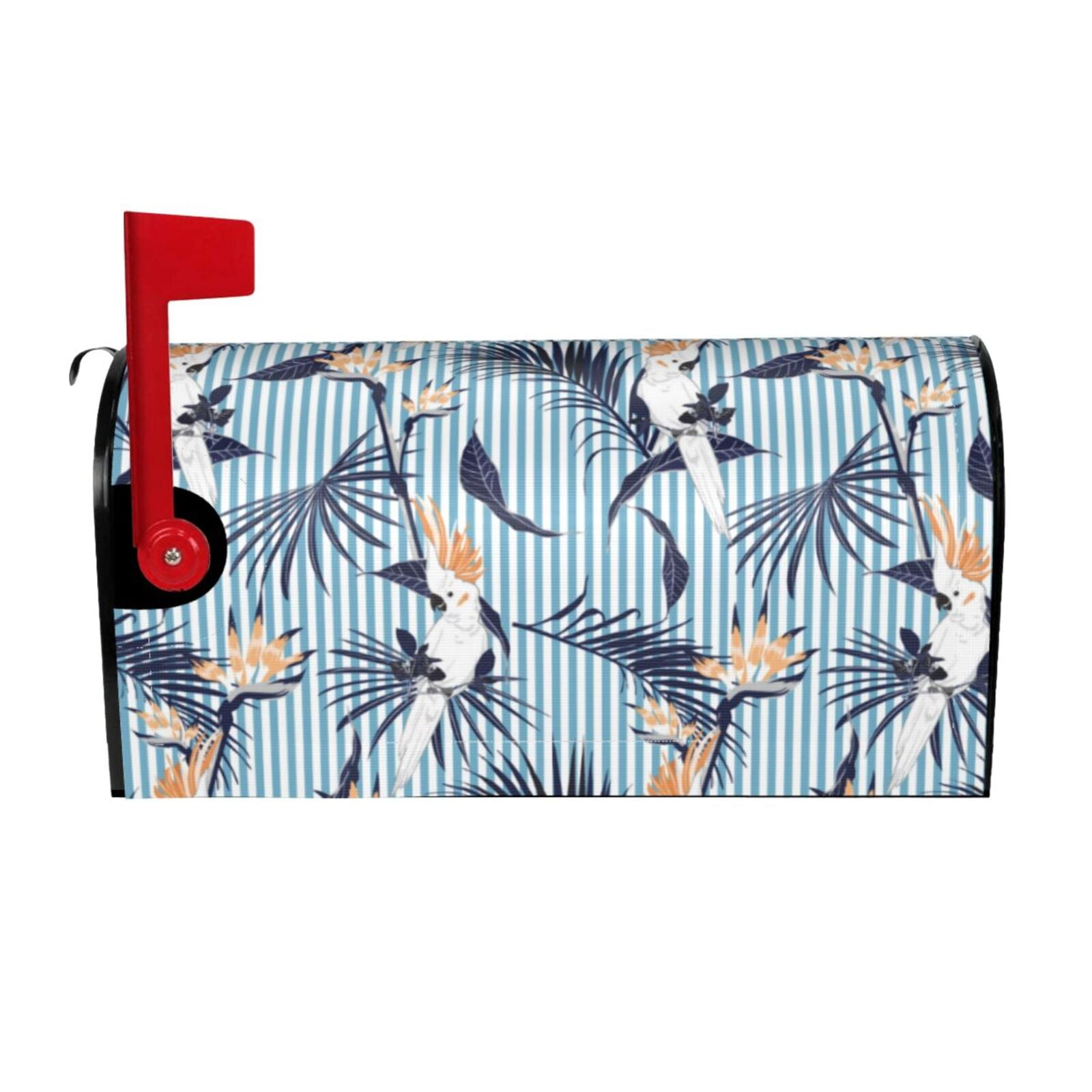 Mailbox Covers Magnetic Standard Size - White Cockatoo Parrot Palm ...