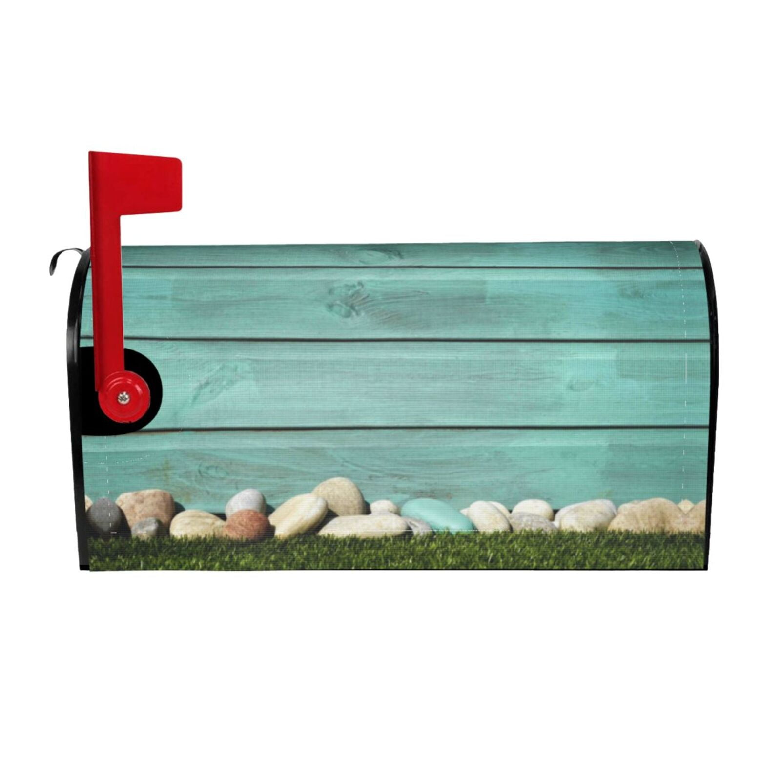 Mailbox Covers Magnetic Standard Size - Wood Grain Waterproof Mailbox ...