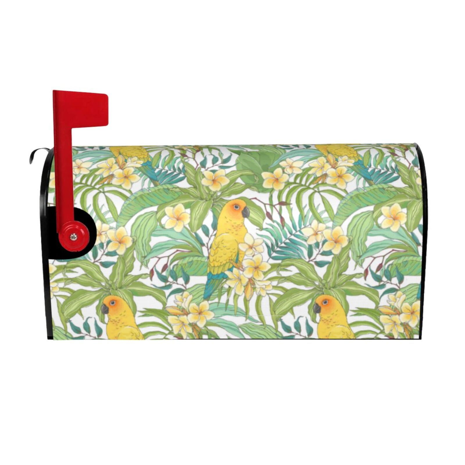 Mailbox Covers Magnetic Standard Size - Yellow Cute Parrot Plant Flower ...
