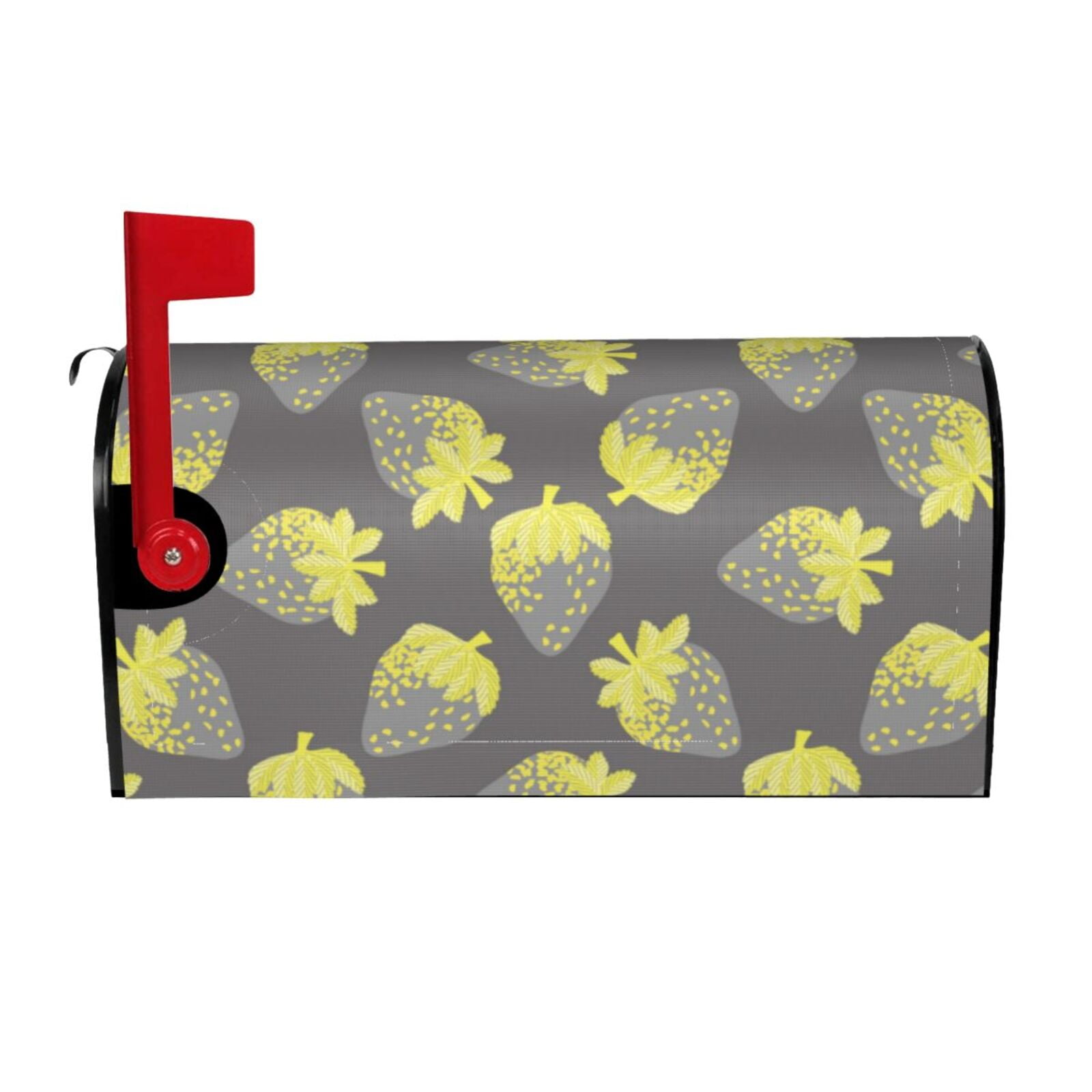 Mailbox Covers Magnetic Standard Size - Yellow strawberry print ...