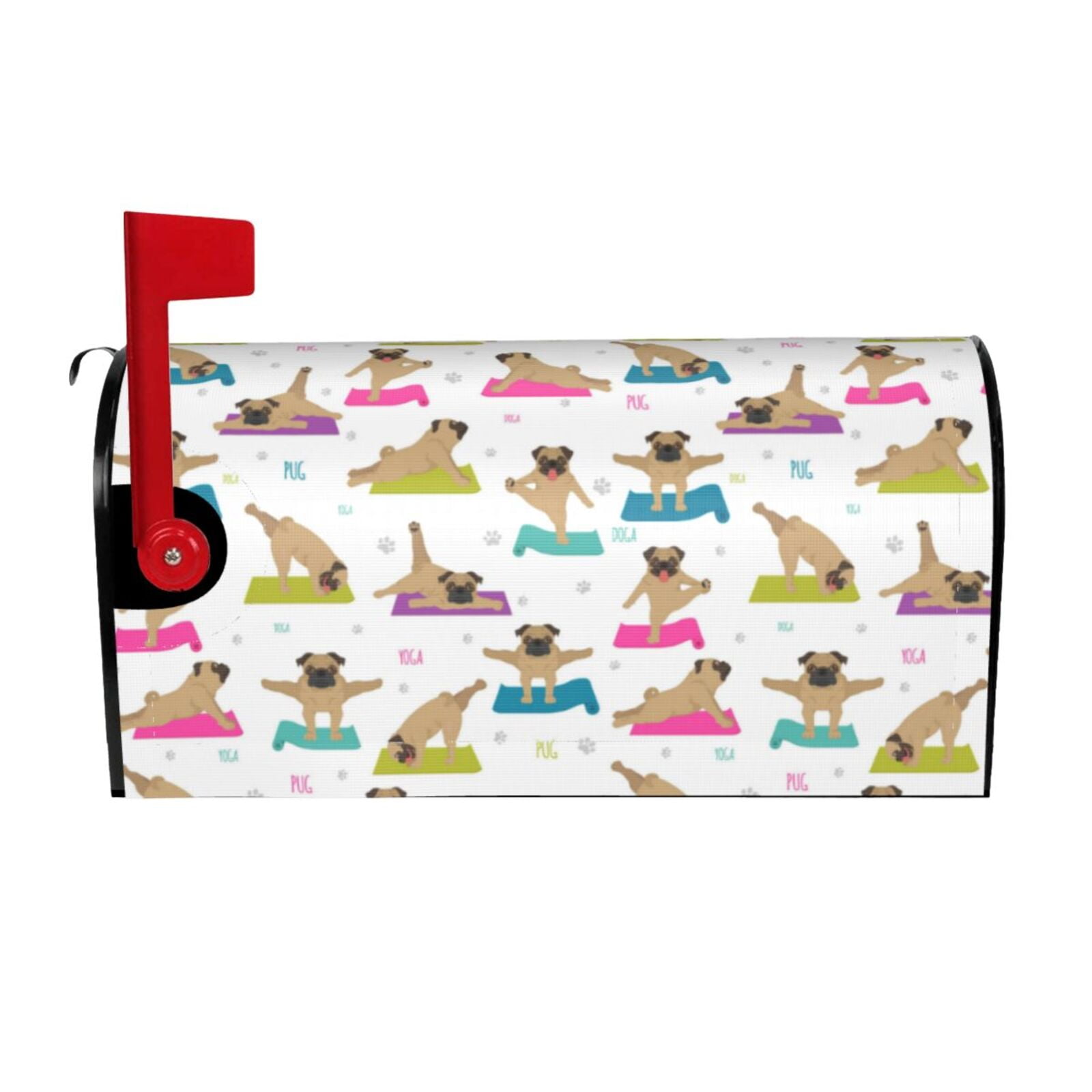 Mailbox Covers Magnetic Standard Size - Yoga Dogs Poses Waterproof ...