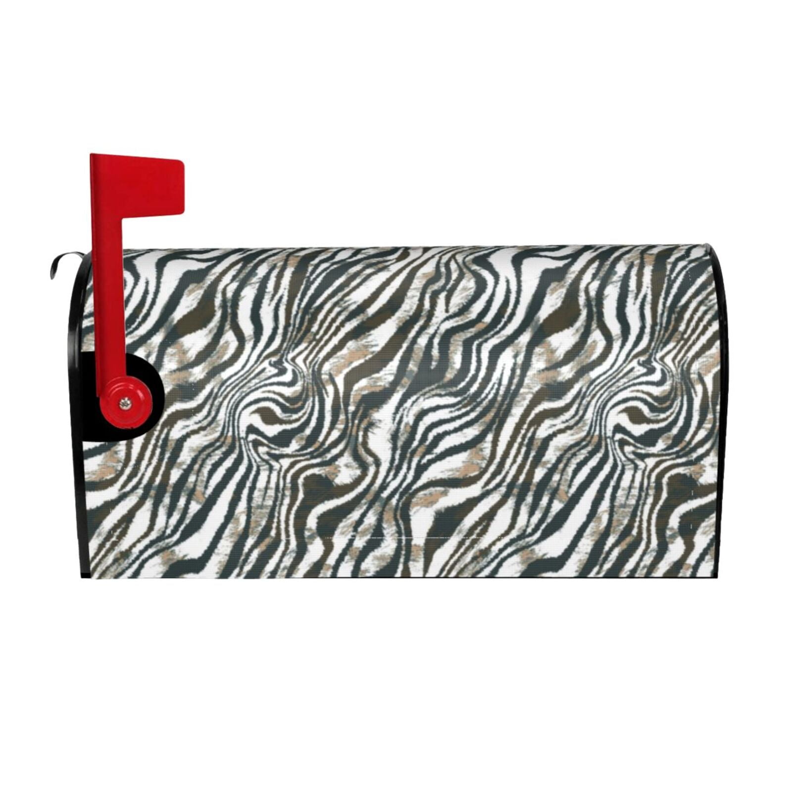 Mailbox Covers Magnetic Standard Size - Zebra print black white ...