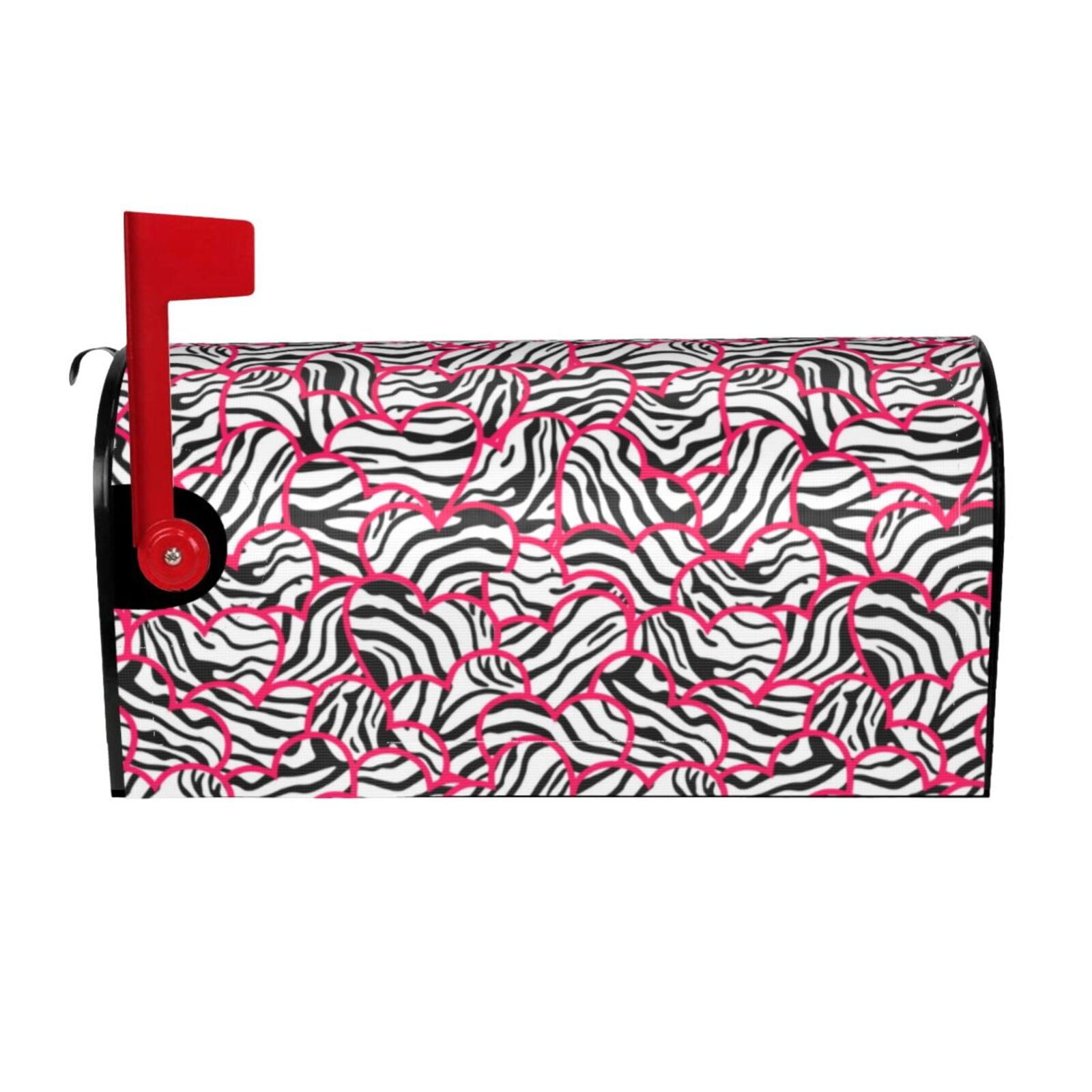 Mailbox Covers Magnetic Standard Size - Zebra print hearts cute ...