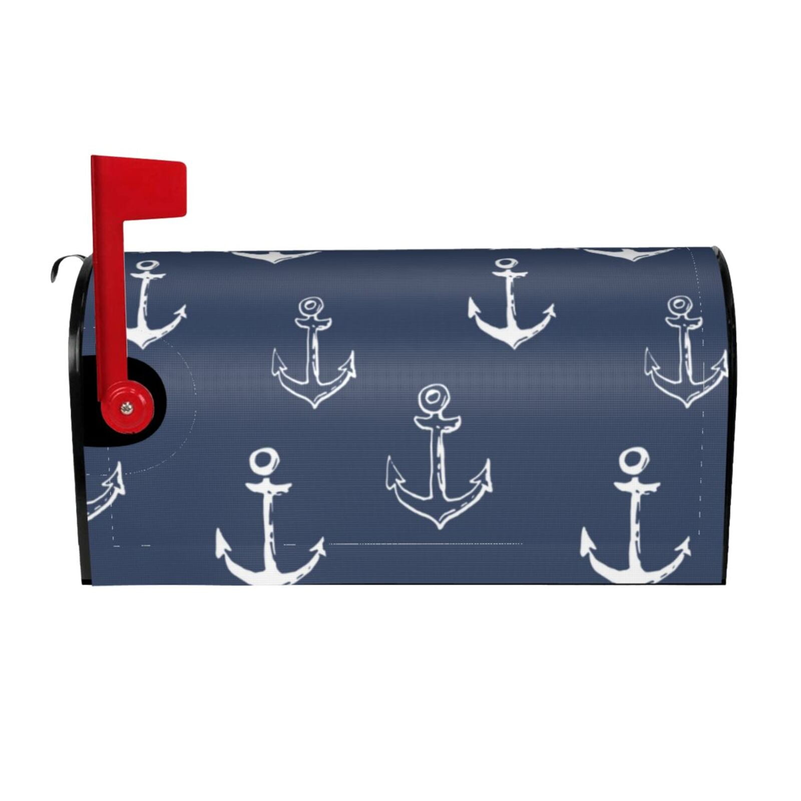 Mailbox Covers Magnetic Standard Size - anchor navyblue doodles ...