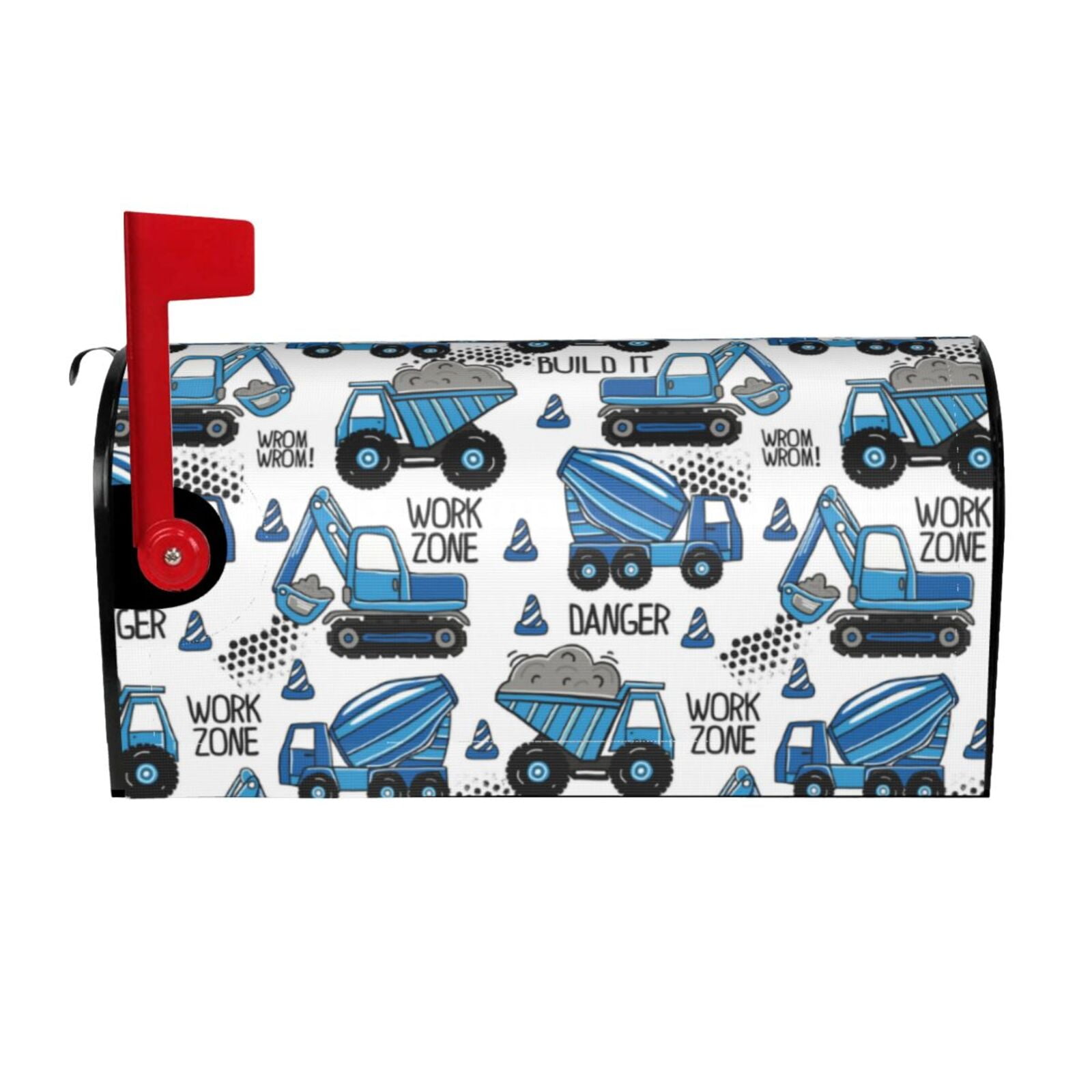Mailbox Covers Magnetic Standard Size - blue excavator Waterproof ...
