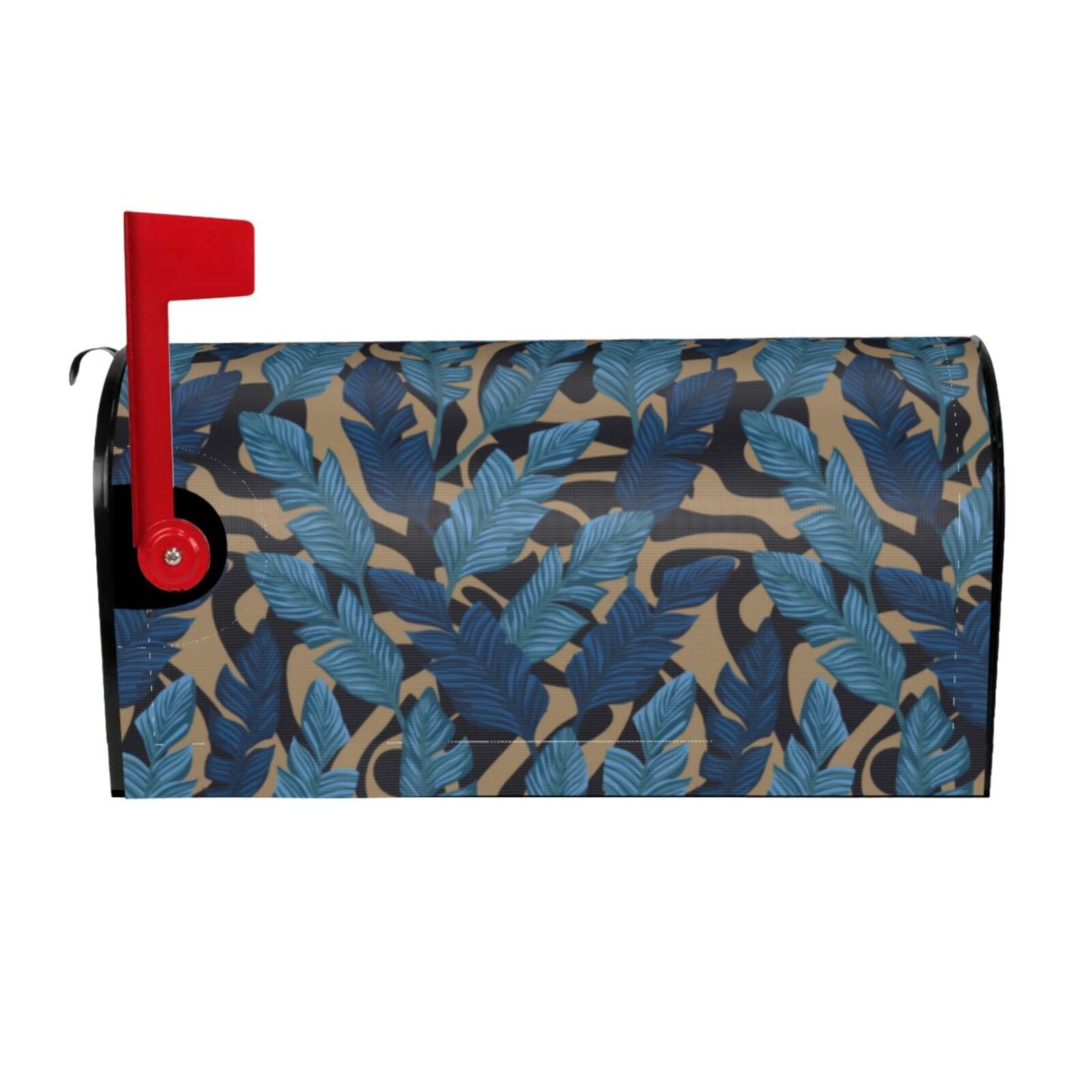 Mailbox Covers Magnetic Standard Size - blue leaves A Waterproof ...