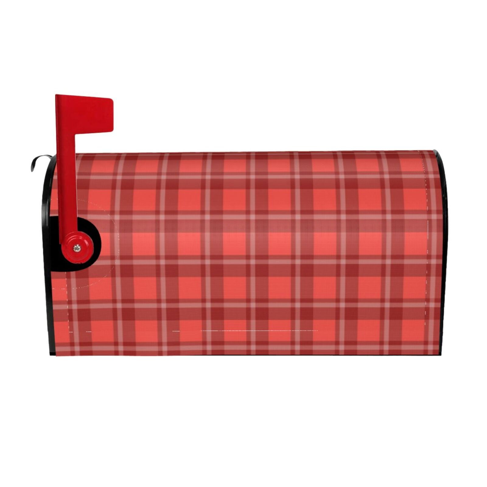 Mailbox Covers Magnetic Standard Size - bright red checkered Waterproof ...