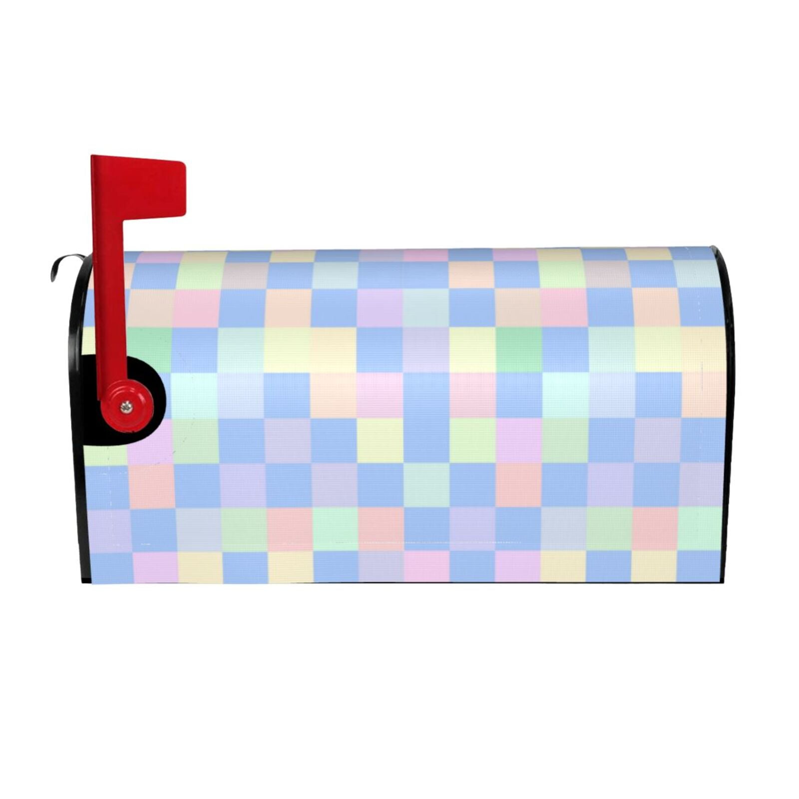Mailbox Covers Magnetic Standard Size - checkered style pastel colorful ...