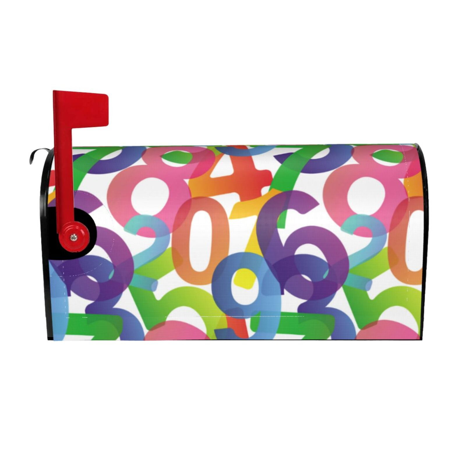 Mailbox Covers Magnetic Standard Size - colorful Math number Waterproof ...