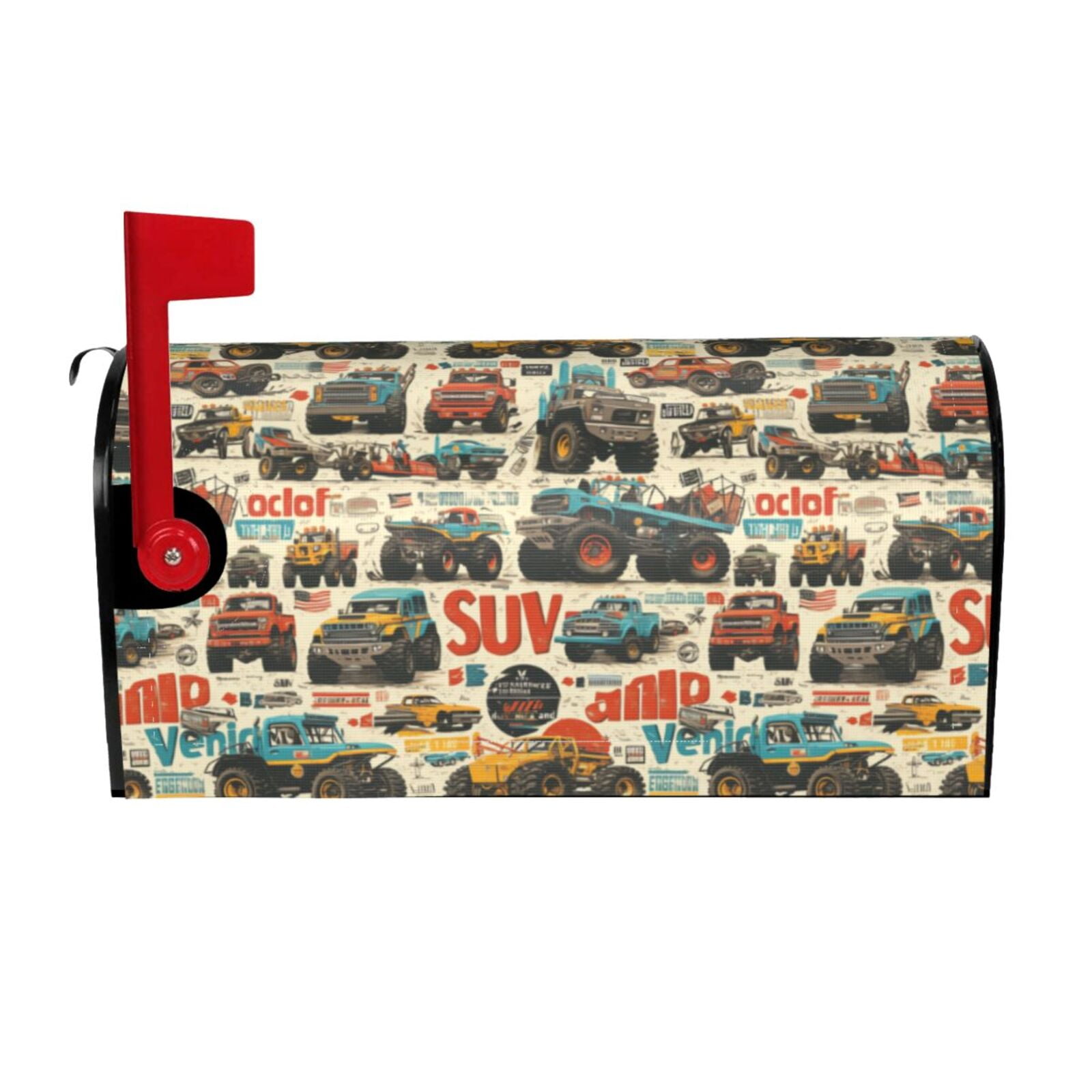 Mailbox Covers Magnetic Standard Size - colorful SUV car Retro ...