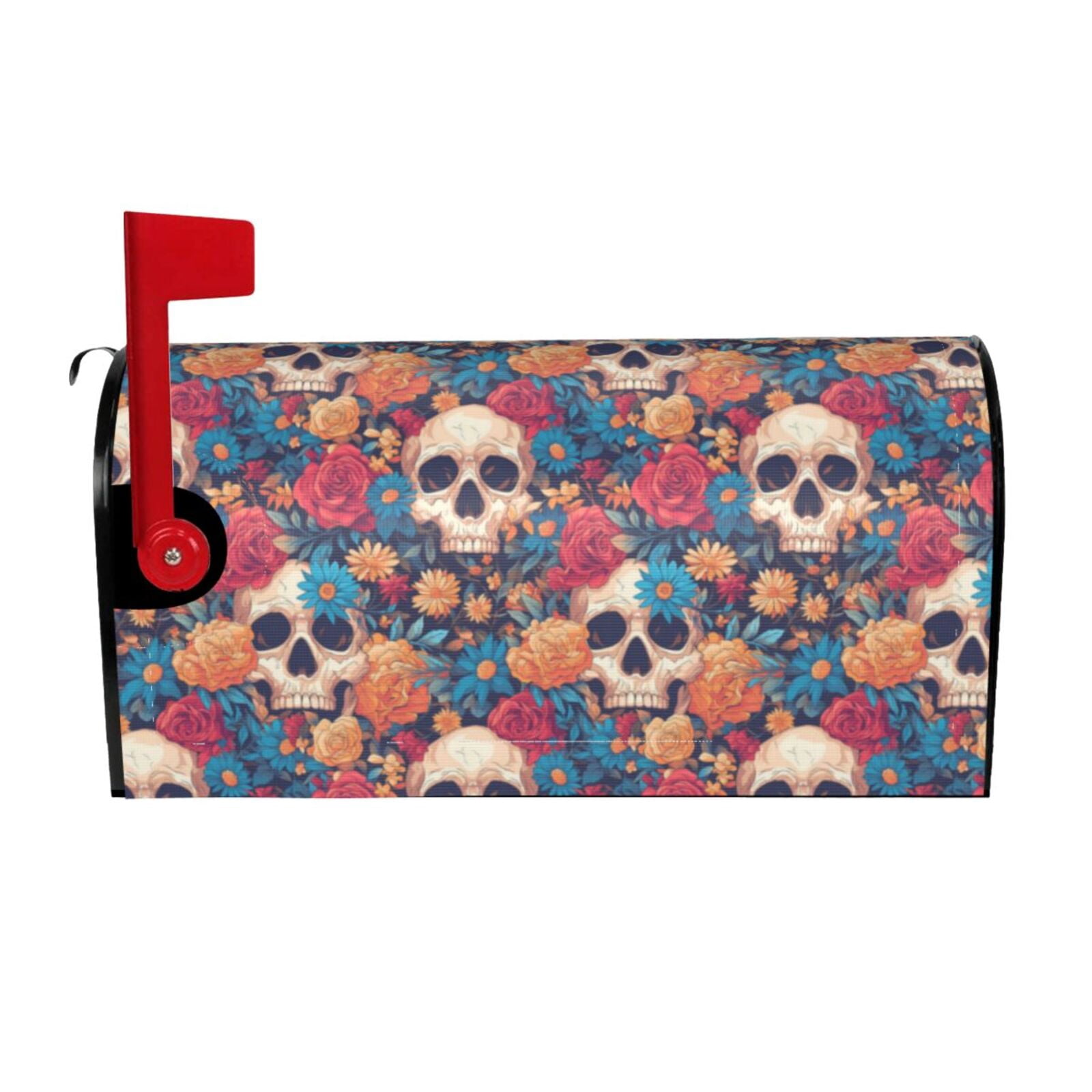 Mailbox Covers Magnetic Standard Size - colorful Skull rose Waterproof ...