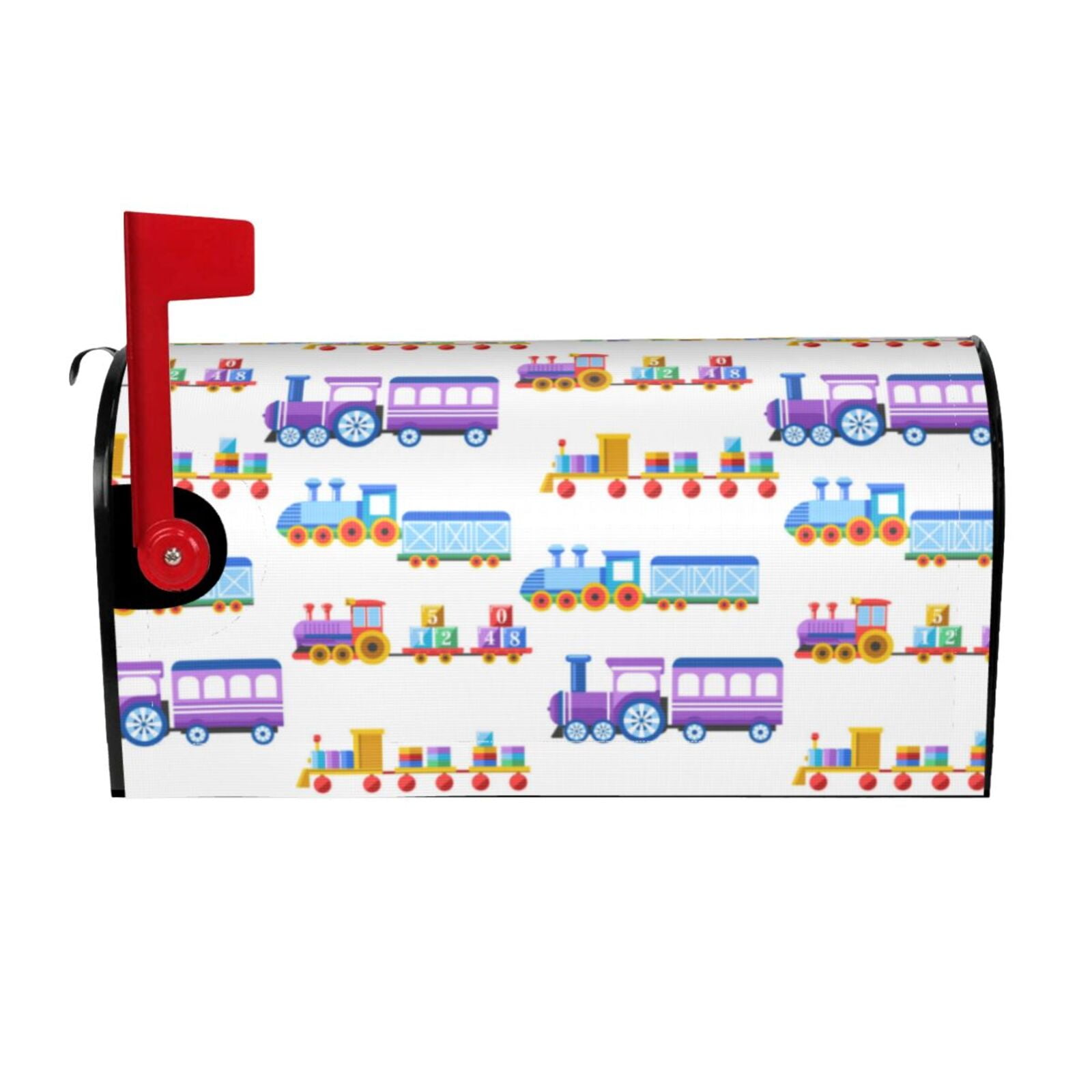 Mailbox Covers Magnetic Standard Size - colorful Trains Pattern ...