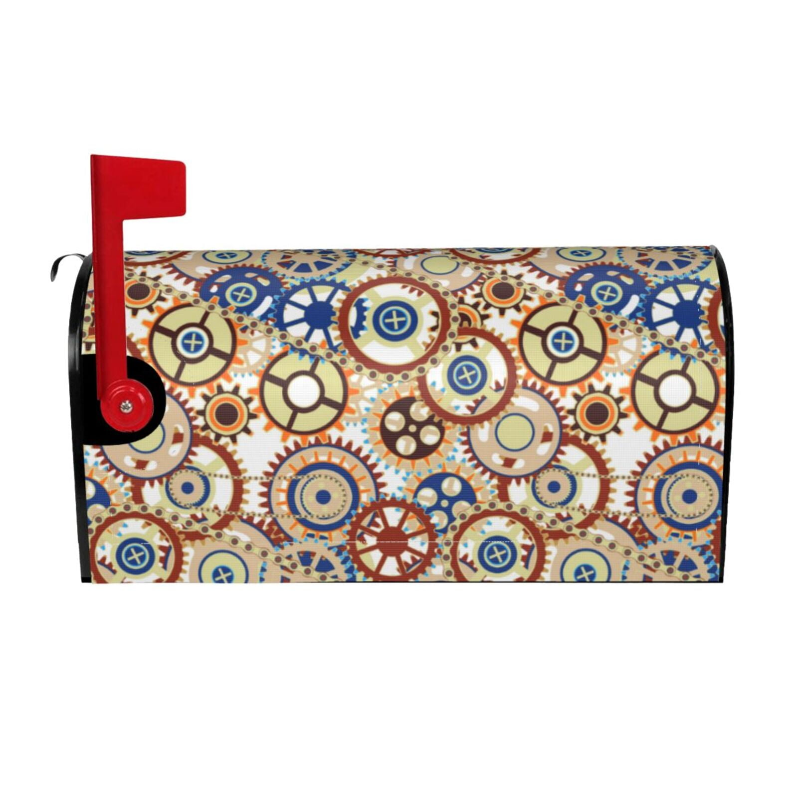 Mailbox Covers Magnetic Standard Size - colorful gear Pattern ...