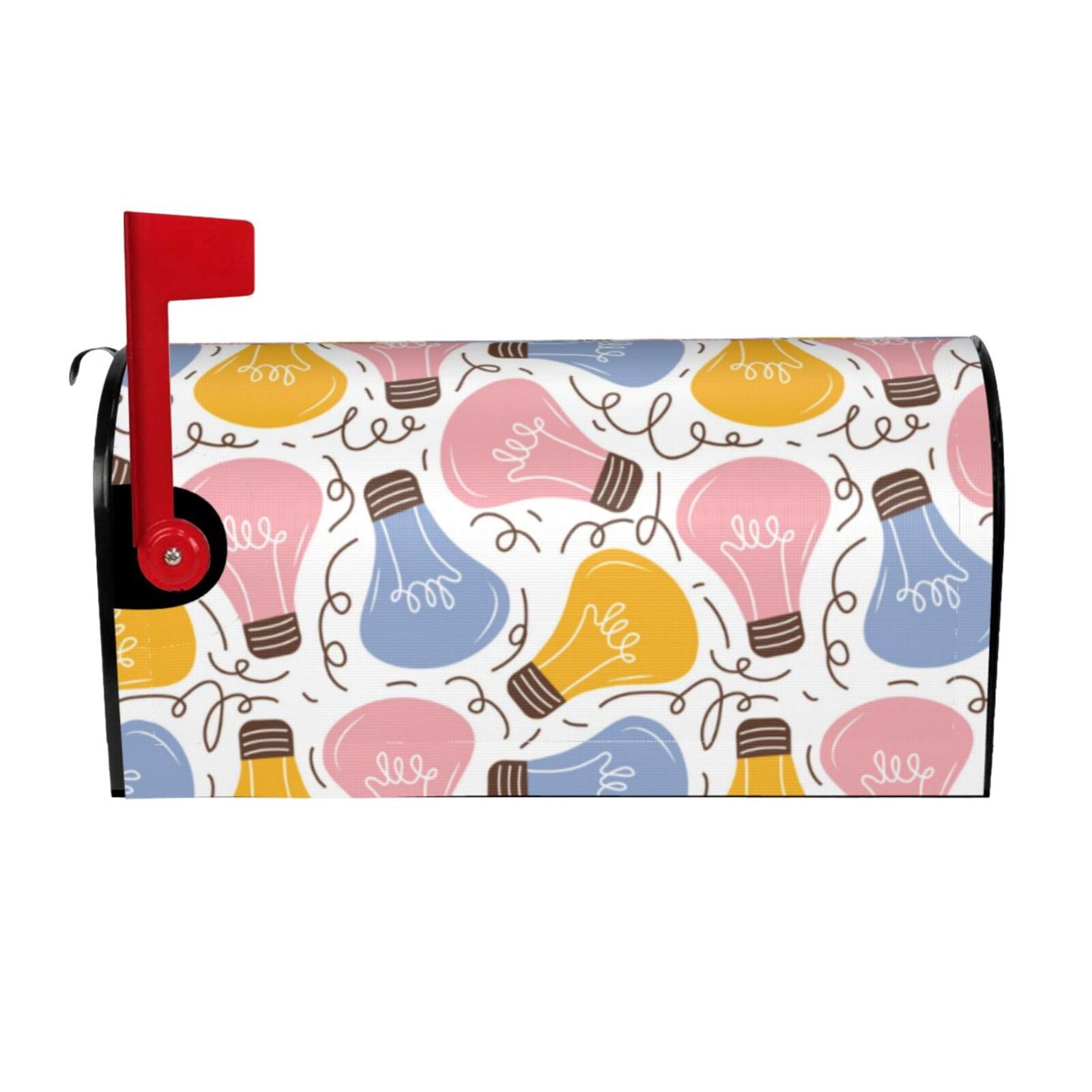 Mailbox Covers Magnetic Standard Size - colors Light Bulb Print ...