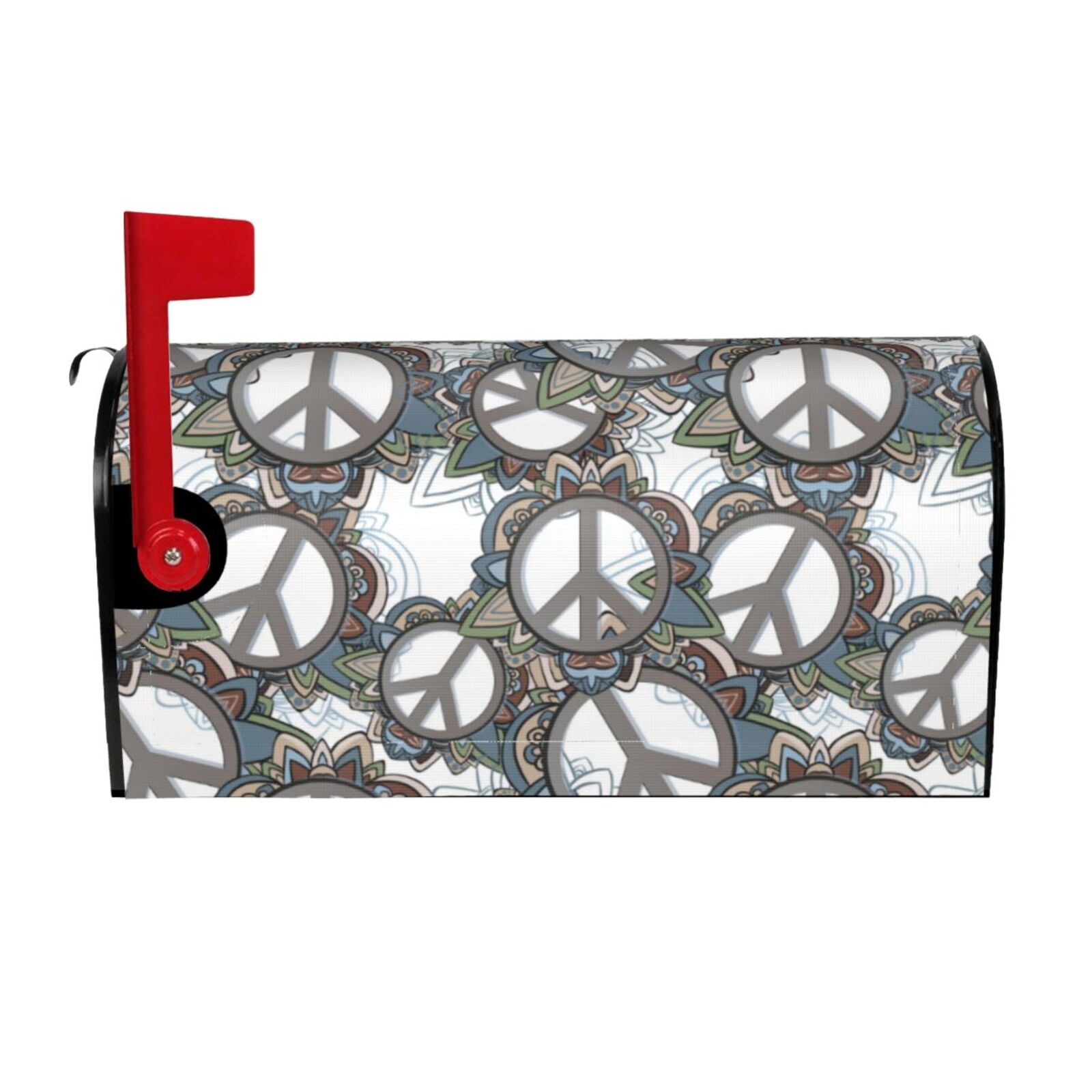 Mailbox Covers Magnetic Standard Size - cool grey peace sign Waterproof ...