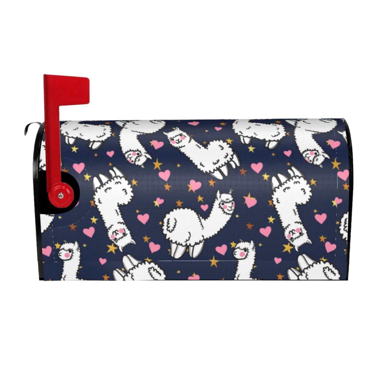 Mailbox Covers Magnetic Standard Size - cute alpacas lama hearts star ...