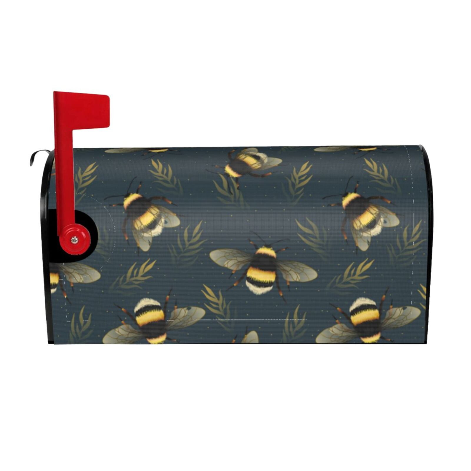 Mailbox Covers Magnetic Standard Size - cute bee leaves dark Waterproof ...