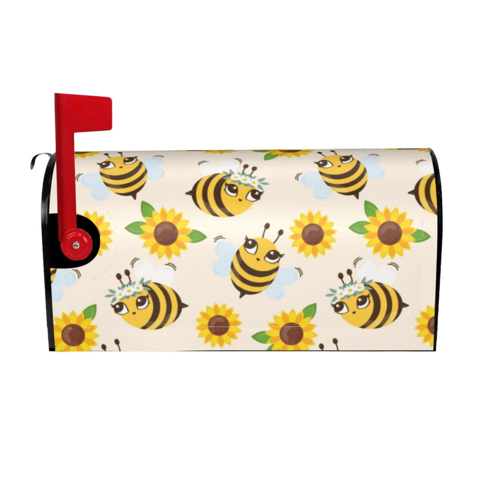 Mailbox Covers Magnetic Standard Size - cute cartoon bees sunflower ...