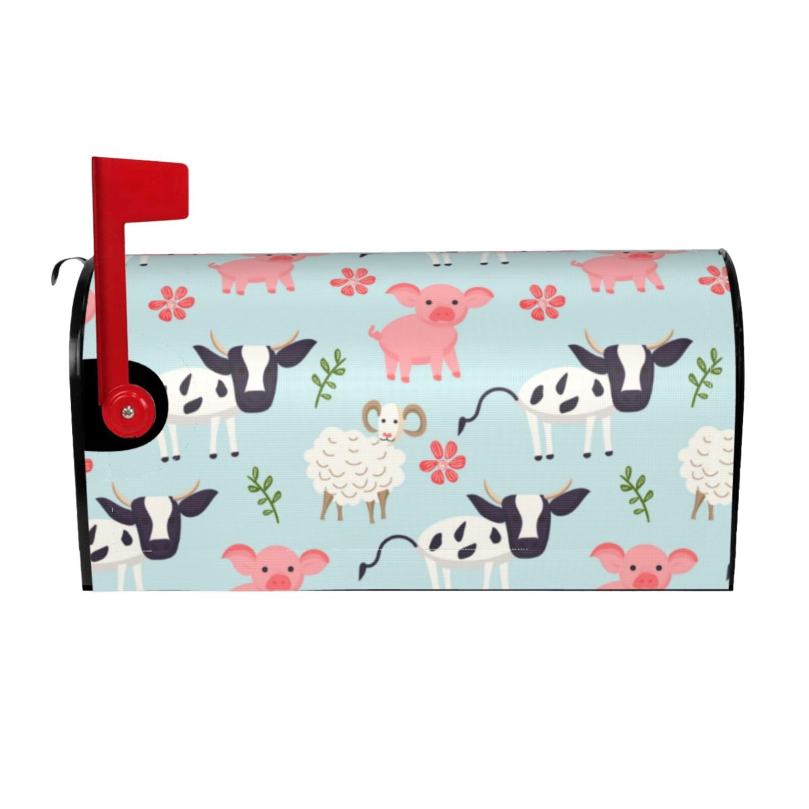 Mailbox Covers Magnetic Standard Size - cute cow pig Farm animals ...