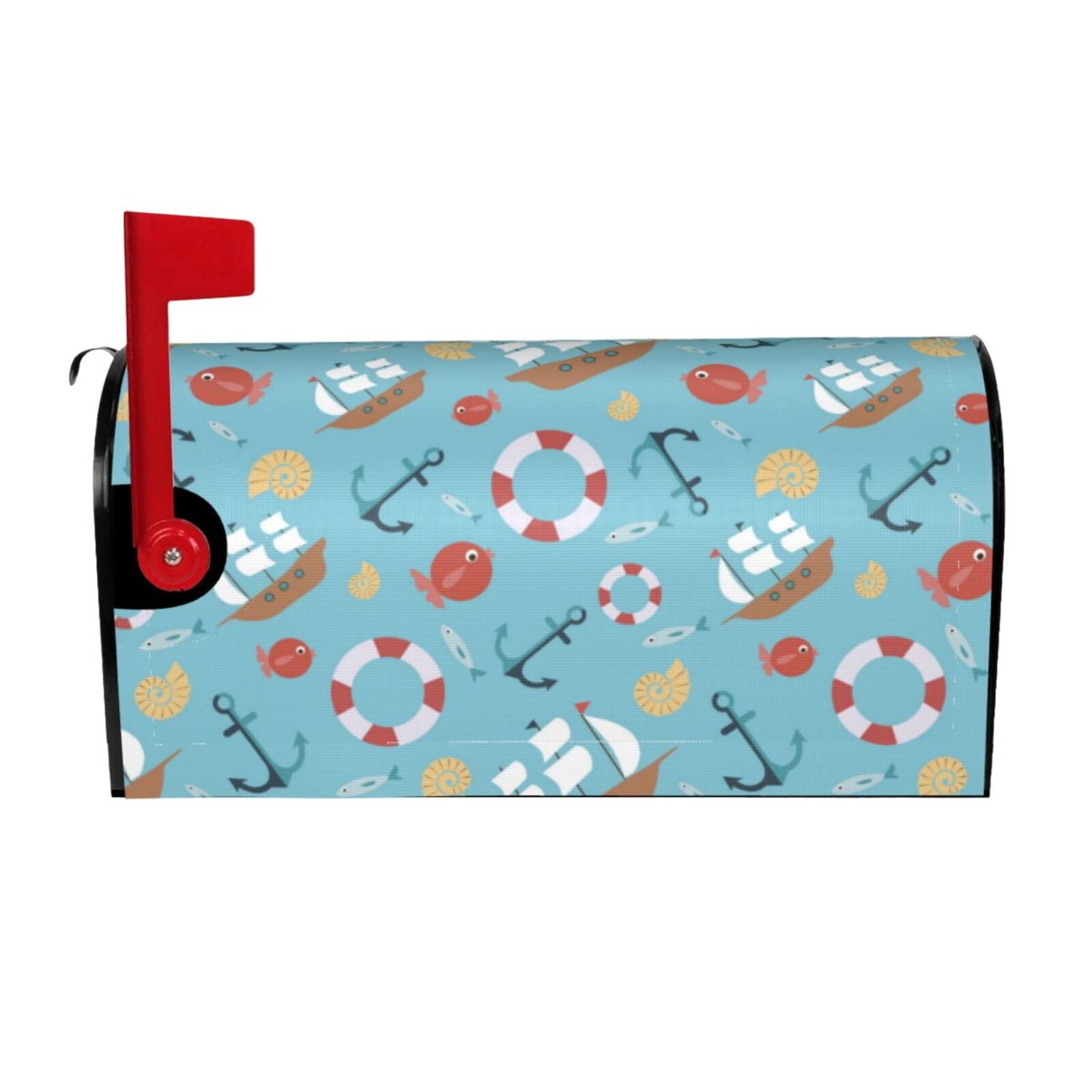 Mailbox Covers Magnetic Standard Size - cute ship fish anchor cartoon ...