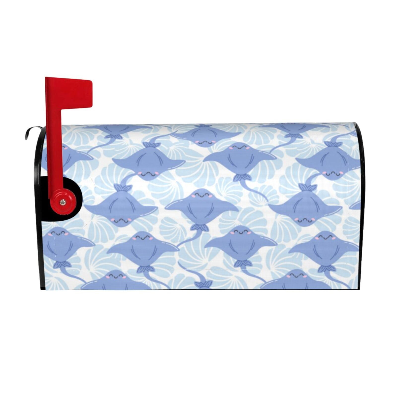 Mailbox Covers Magnetic Standard Size - cute stingray blue shells ...