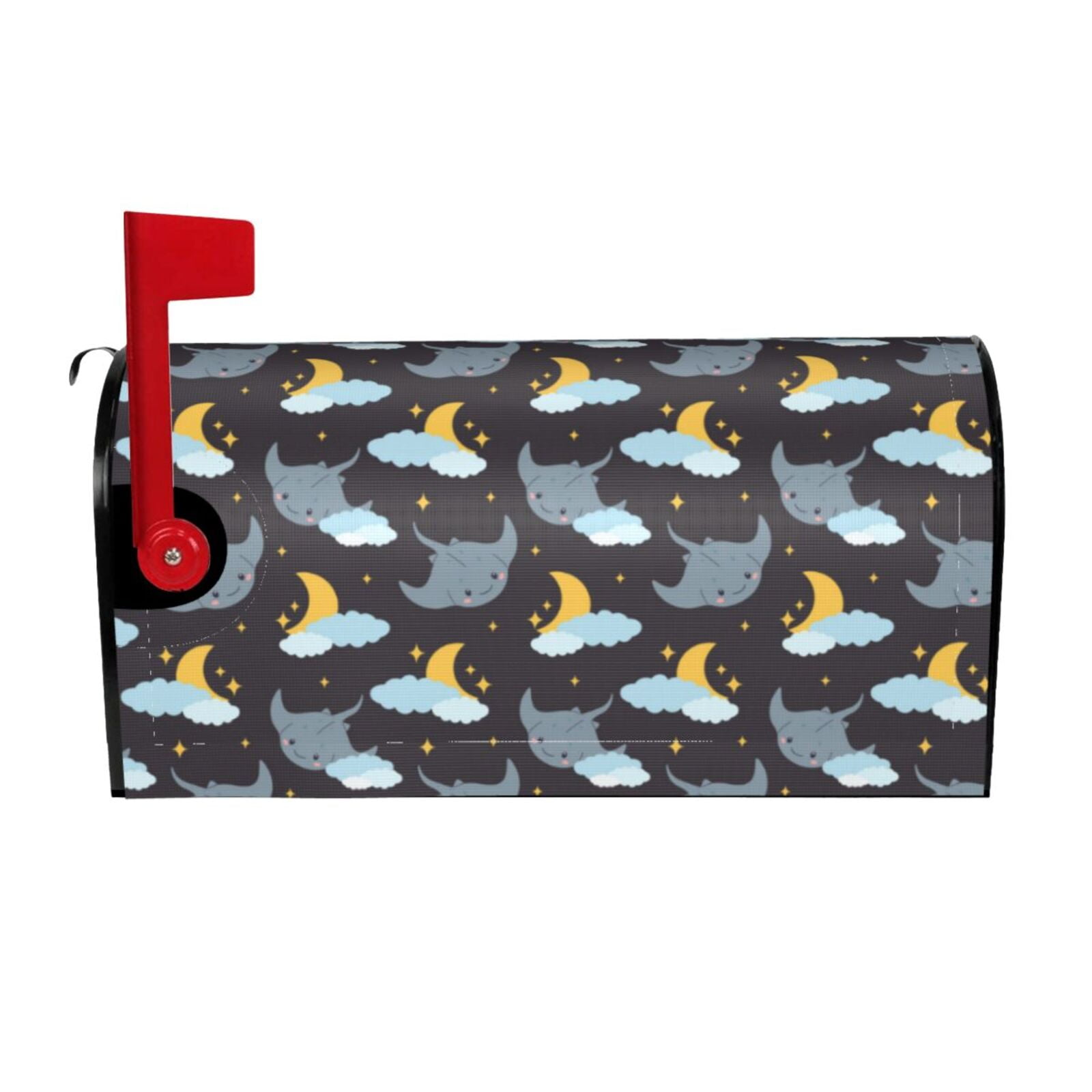 Mailbox Covers Magnetic Standard Size - cute stingray star black Trendy ...