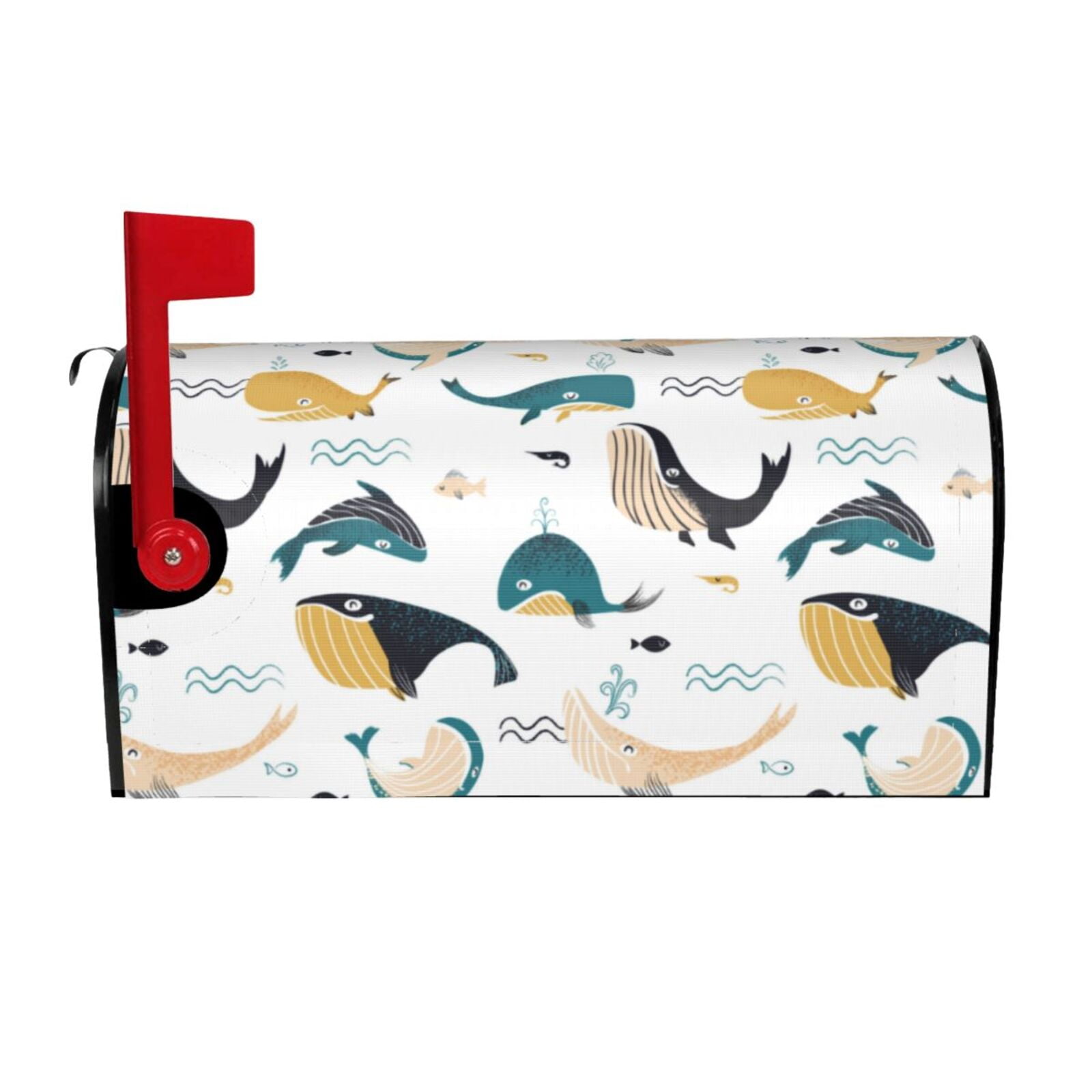 Mailbox Covers Magnetic Standard Size - cute whale Waterproof Mailbox ...