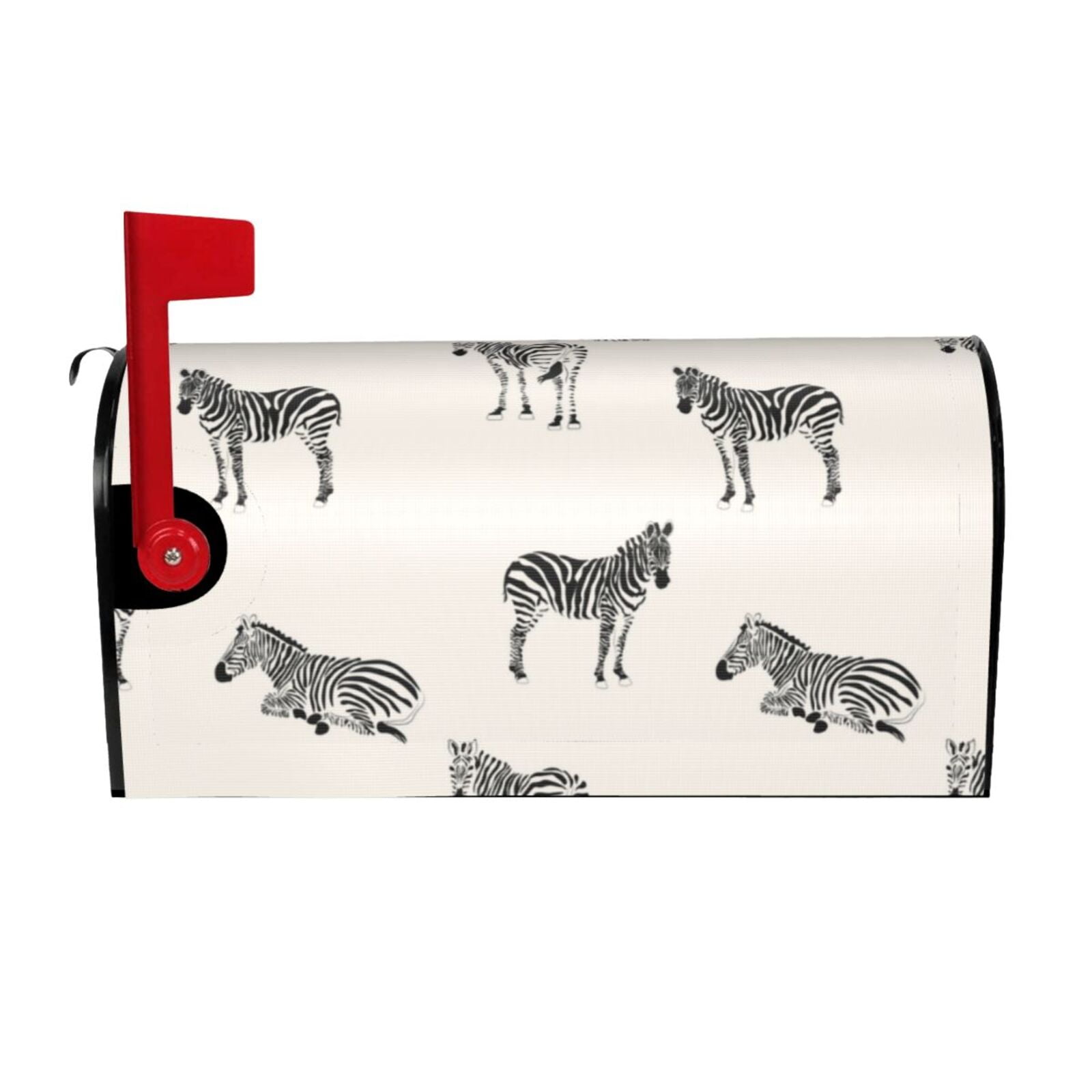 Mailbox Covers Magnetic Standard Size - cute zebra Khaki Waterproof ...