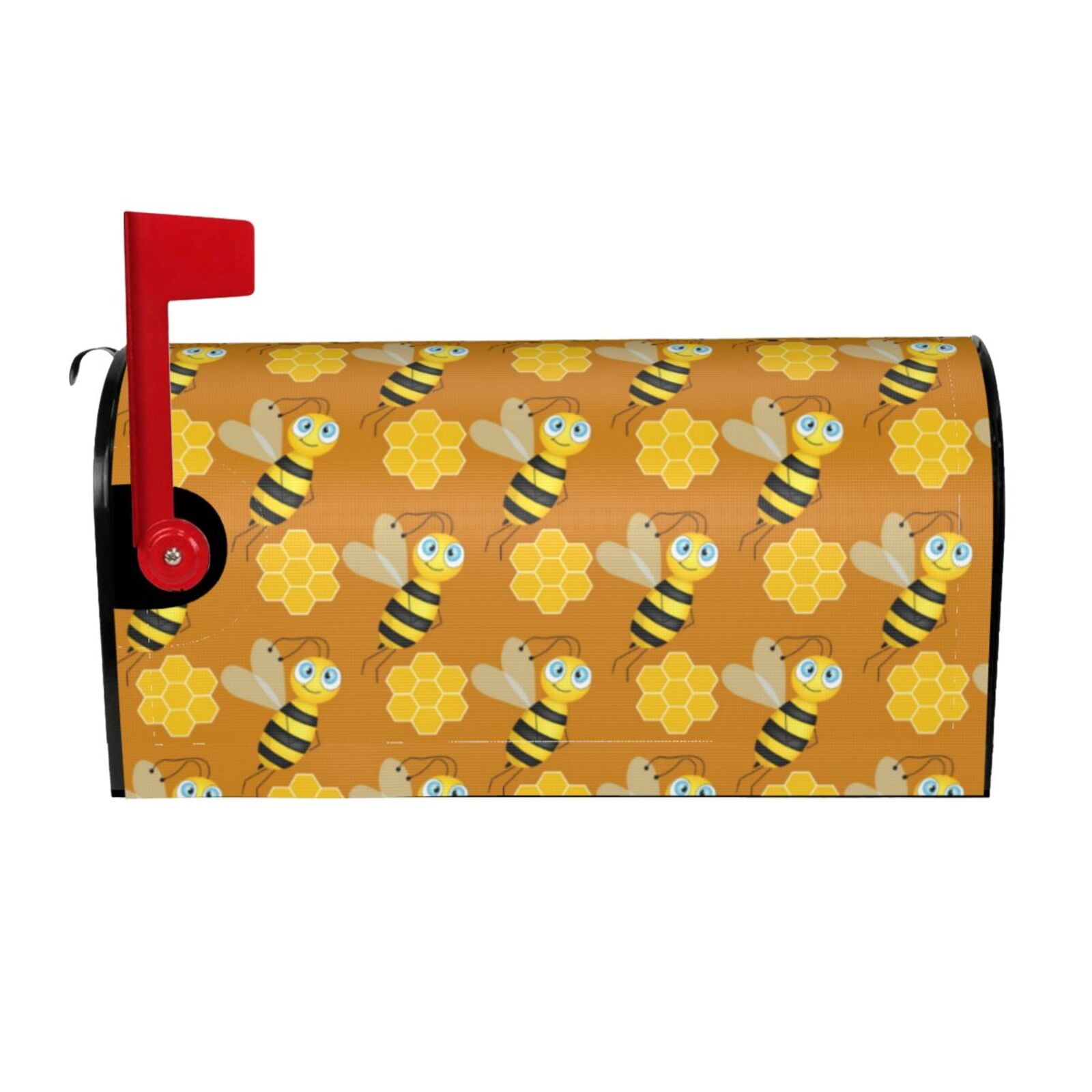 Mailbox Covers Magnetic Standard Size - funny bees honeycombs yellow ...