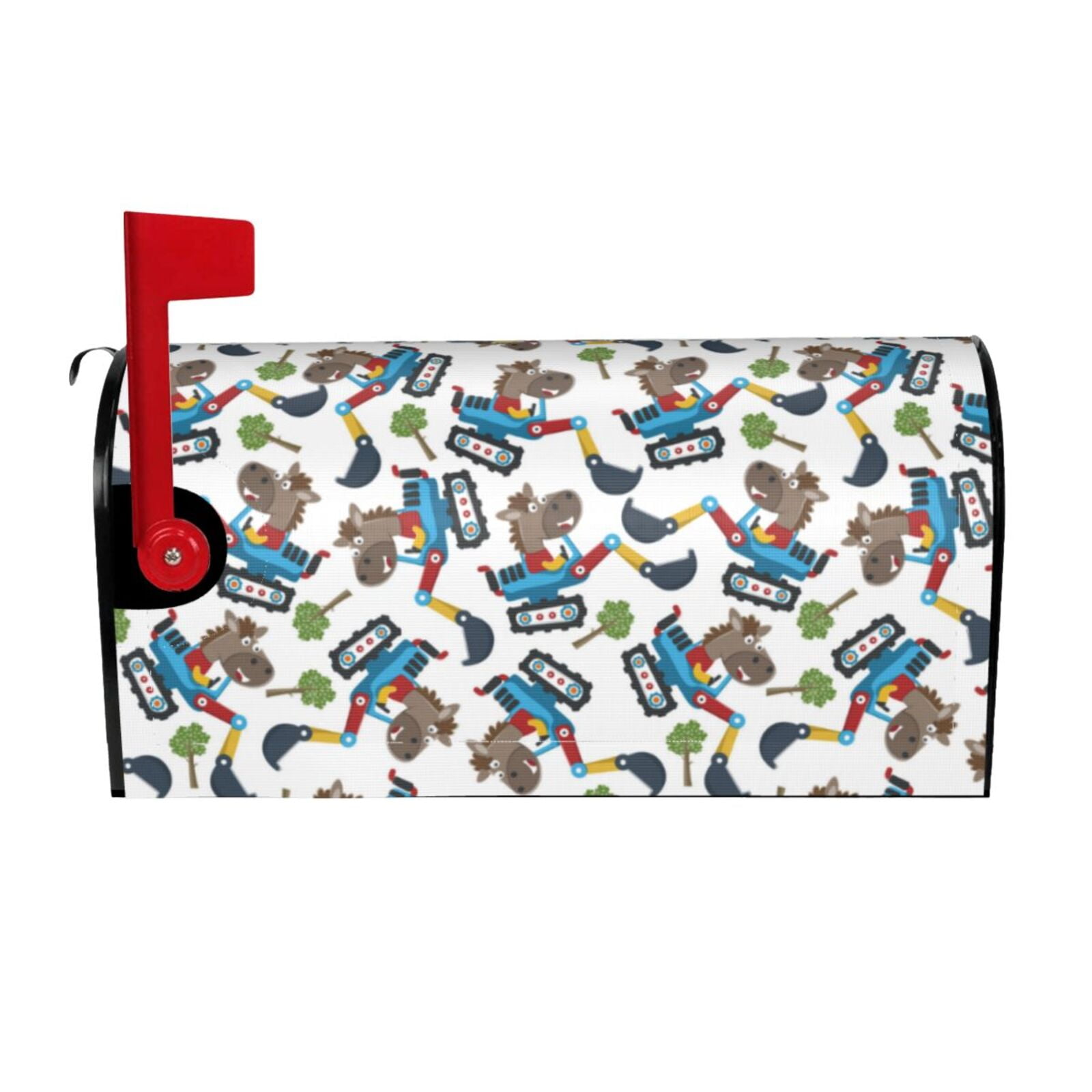 Mailbox Covers Magnetic Standard Size - funny excavator A Waterproof ...